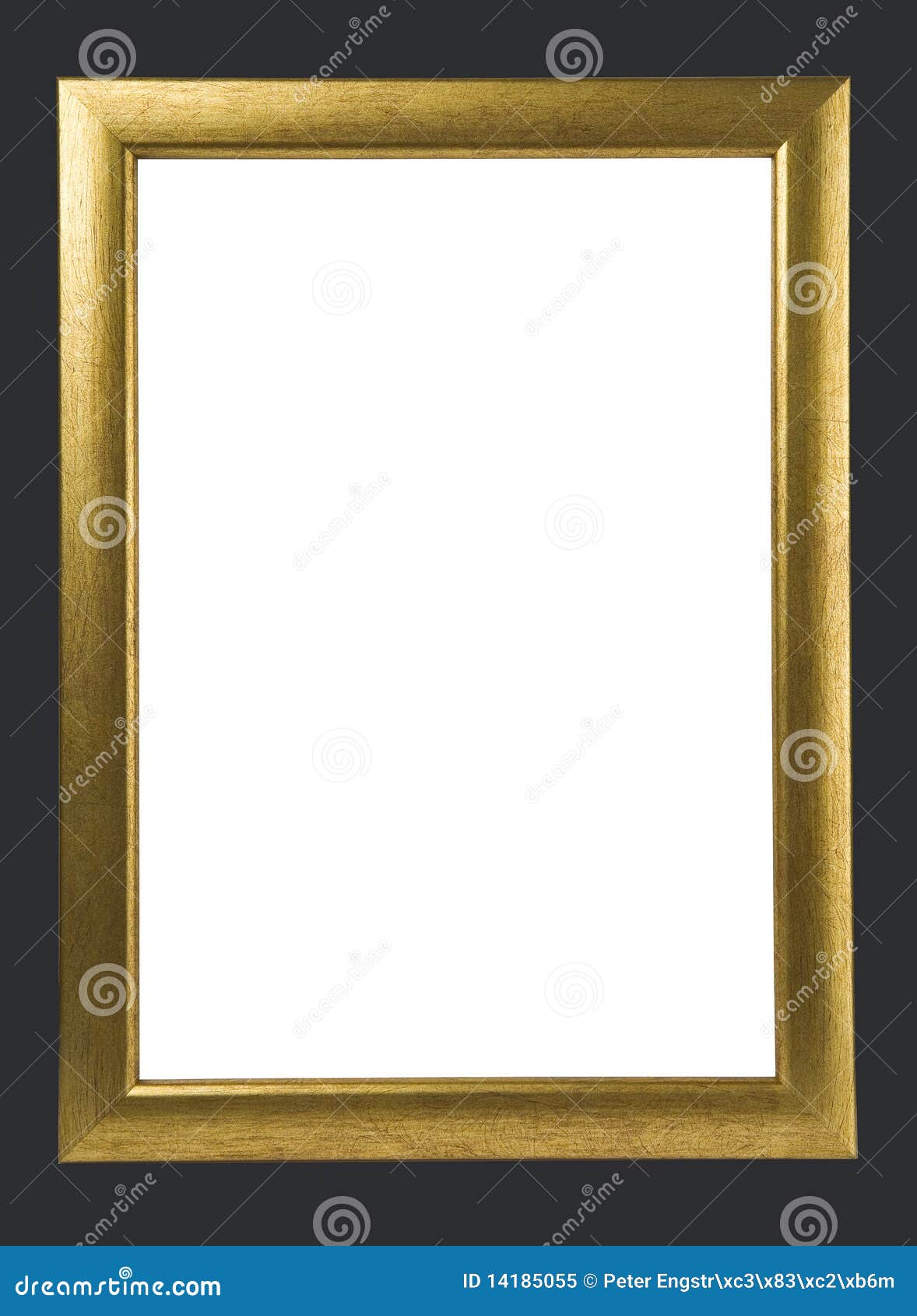 Antique Golden Frame Isolated On White Background. Gold Frame Isolated ...