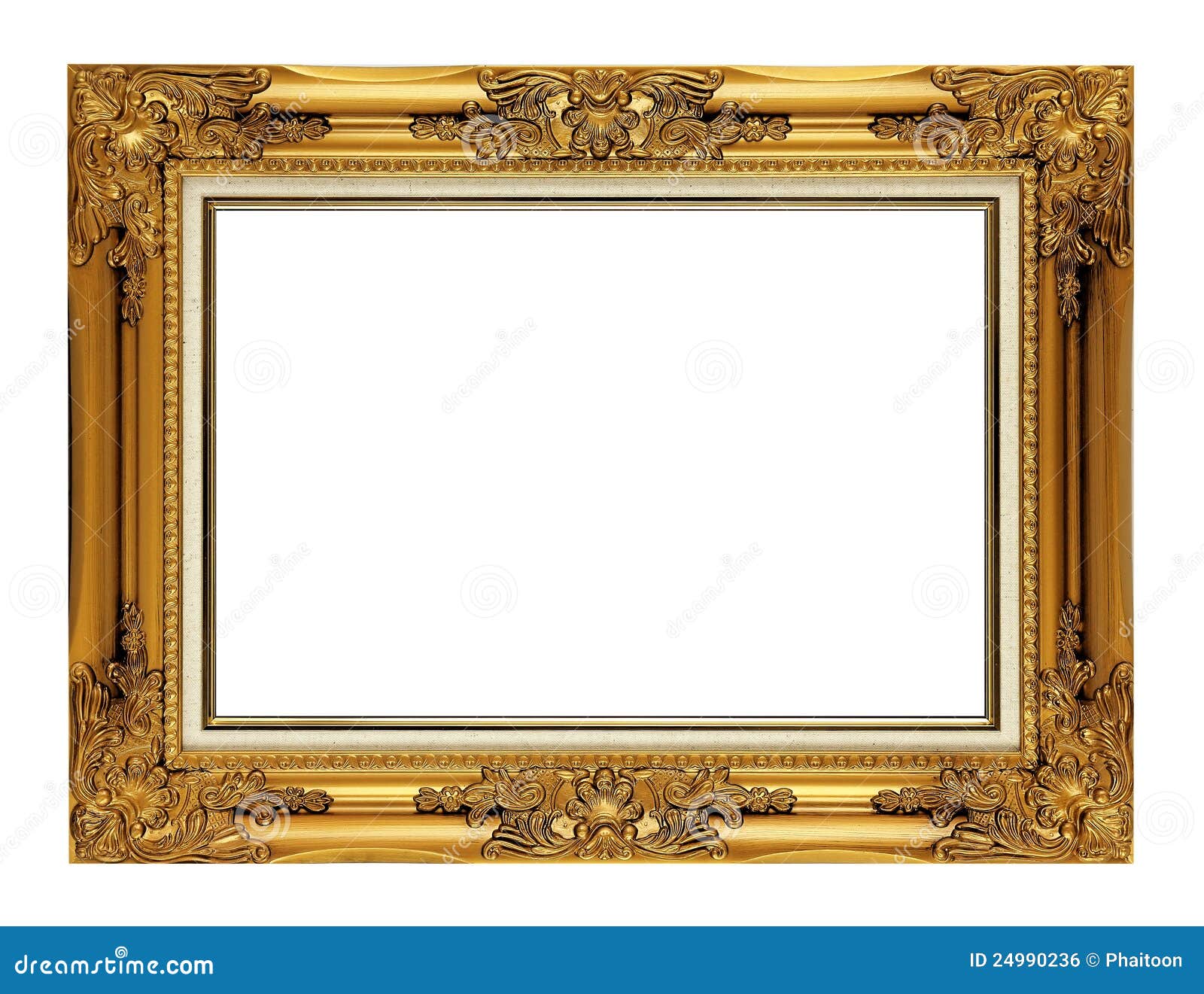 Antique golden frame stock photo. Image of decor, elegance - 24990236