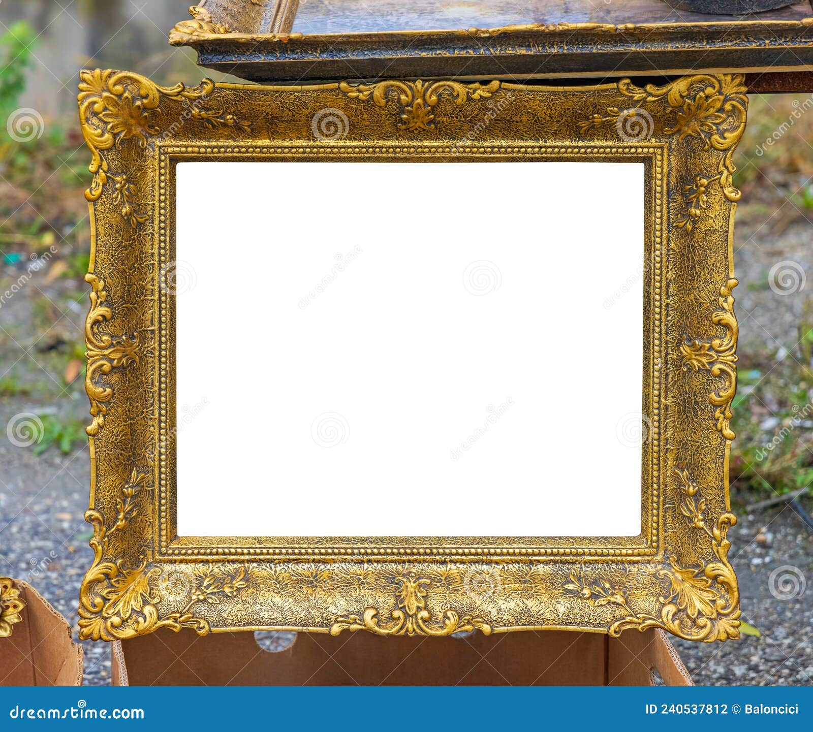 Antique Golden Frame stock photo. Image of golden, border - 240537812
