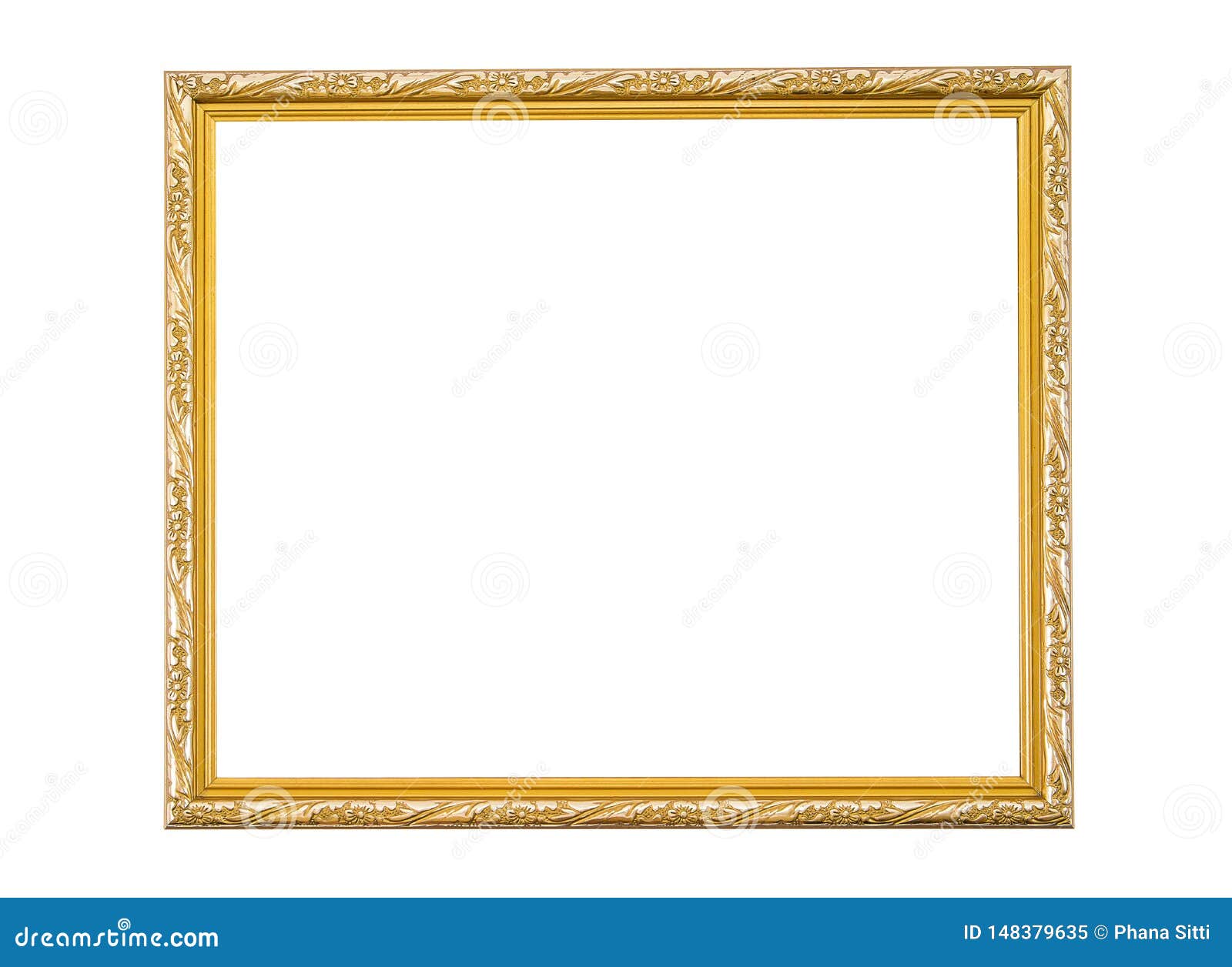 Antique Golden Frame Isolated on White Background. Gold Frame Isolated ... Antique Golden Frame Isolated on White Background. Gold Frame Isolated ...