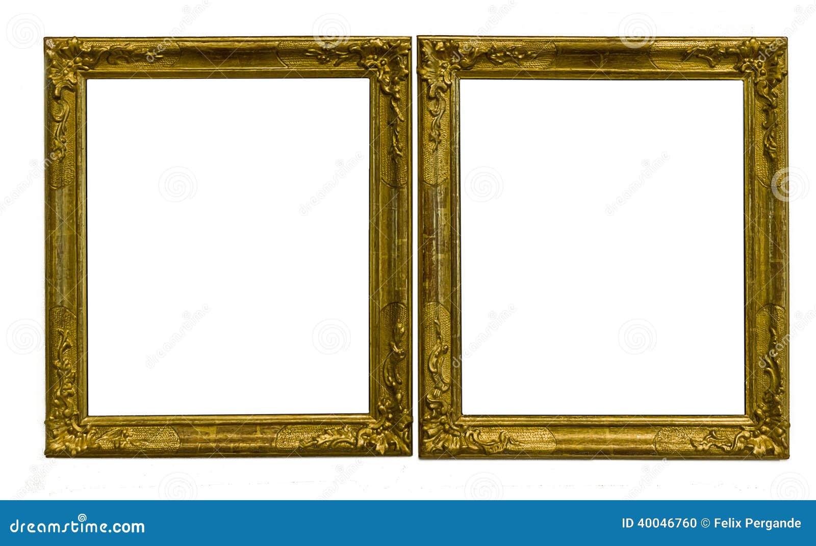 Antique golden frames stock photo. Image of luxury, beautiful - 40046760