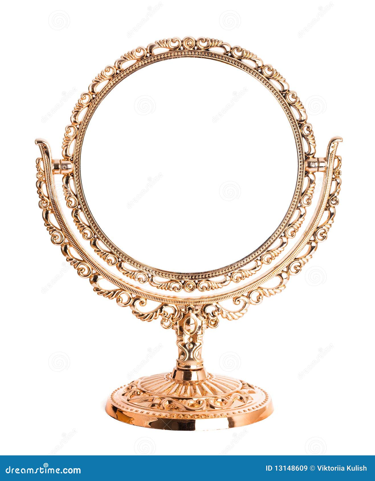 Golden Mirror On A Table Stock Photography | CartoonDealer.com #226893482