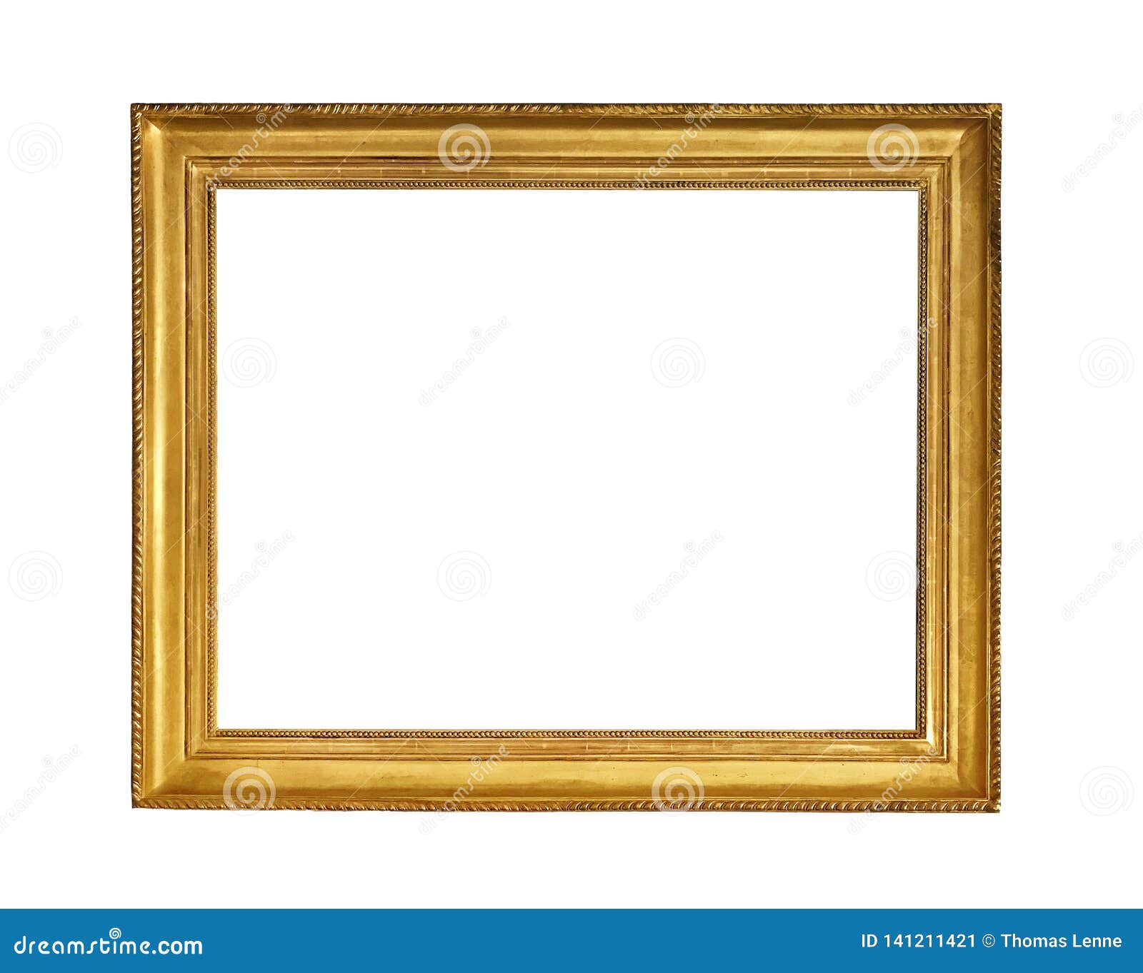 Antique Golden Textured Masterpiece Frame Stock Image - Image of ...