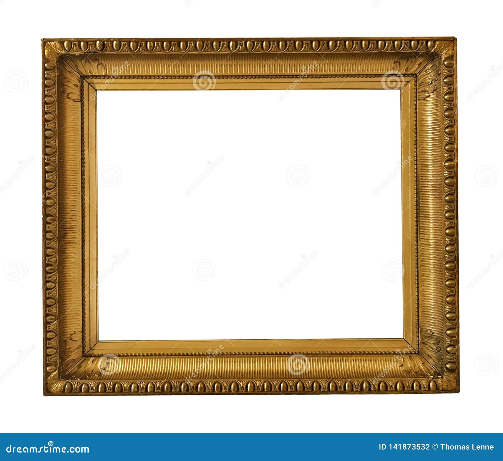 Antique Golden Textured Masterpiece Frame Stock Photo - Image of ...