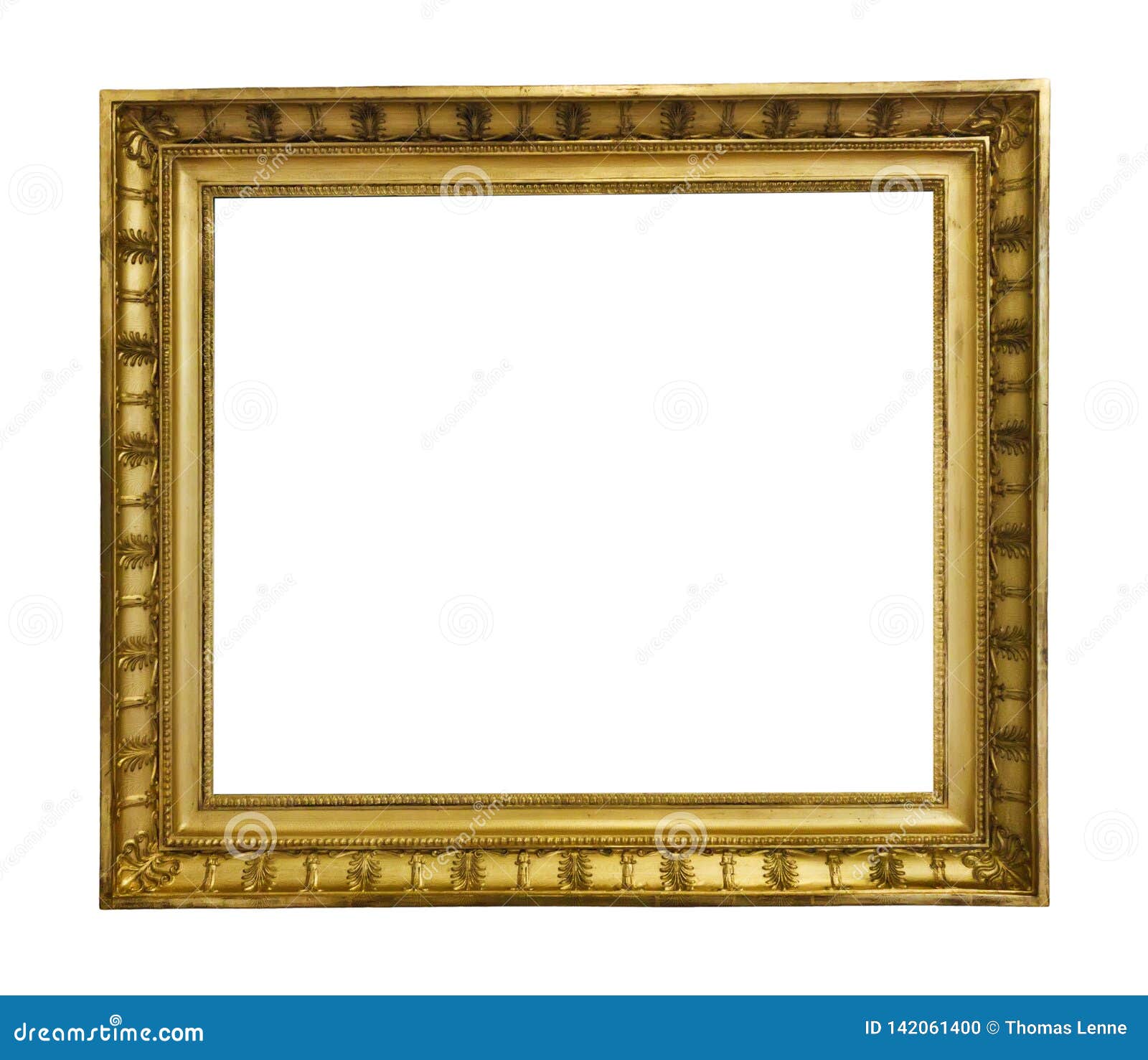 Antique Golden Textured Masterpiece Frame Stock Photo - Image of layout ...