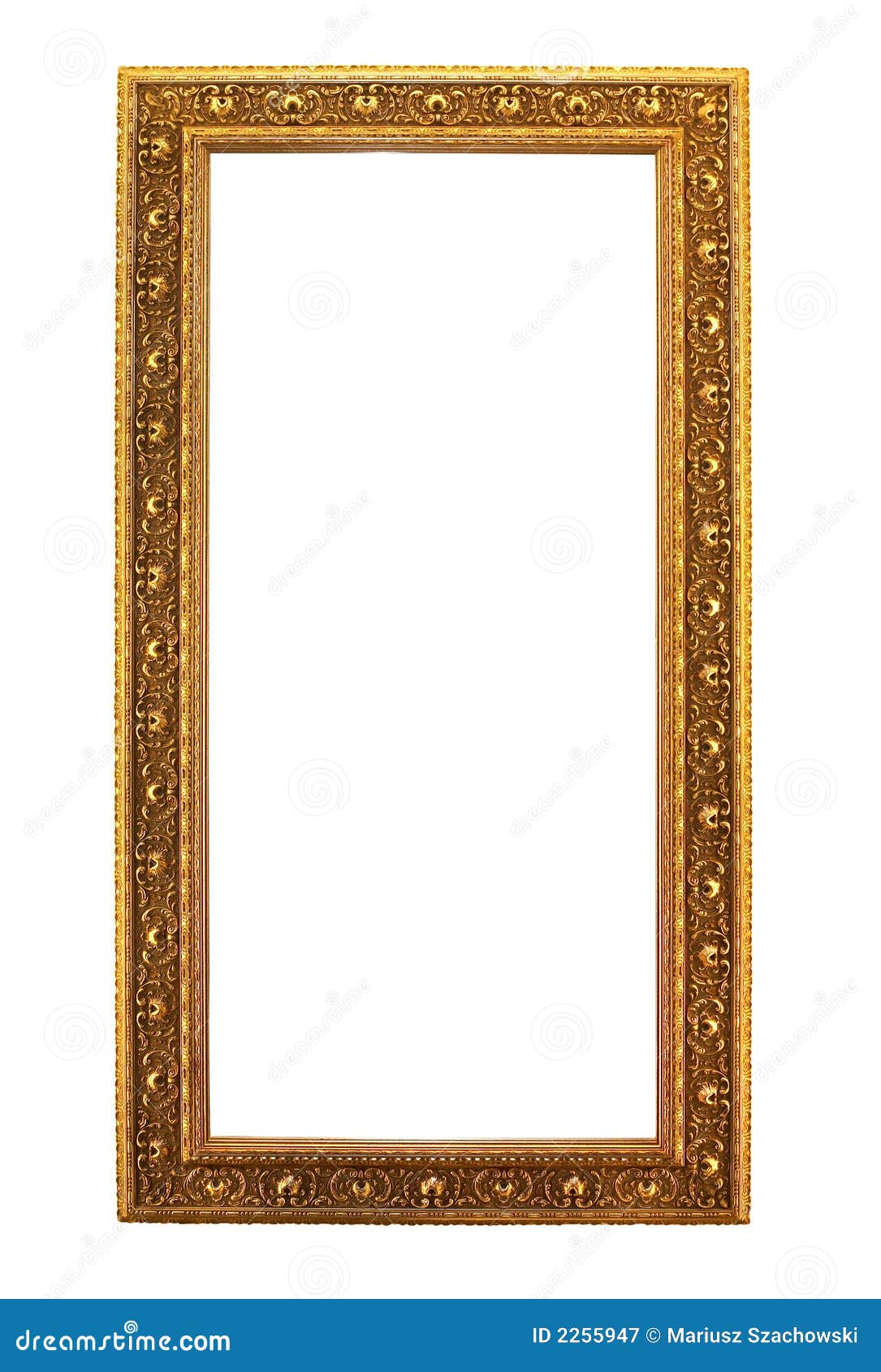 Set Antique Golden Frame Isolated On White Background. Gold Frame ...