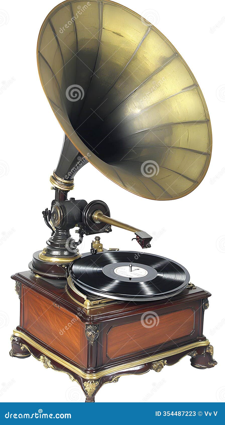 Antique Gramophone with Classic Design Stock Illustration ...