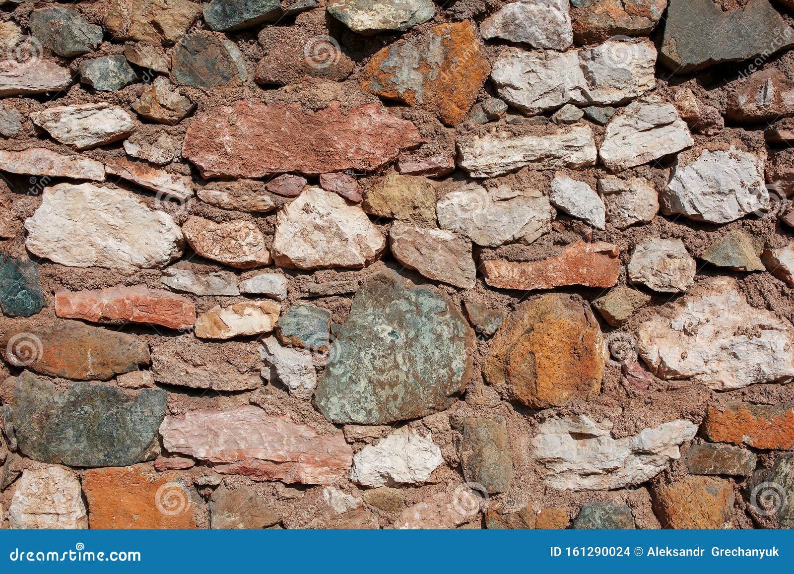Antique Gray Stone Wall Framed by Red Brick. Turkish Masonry Stock ...