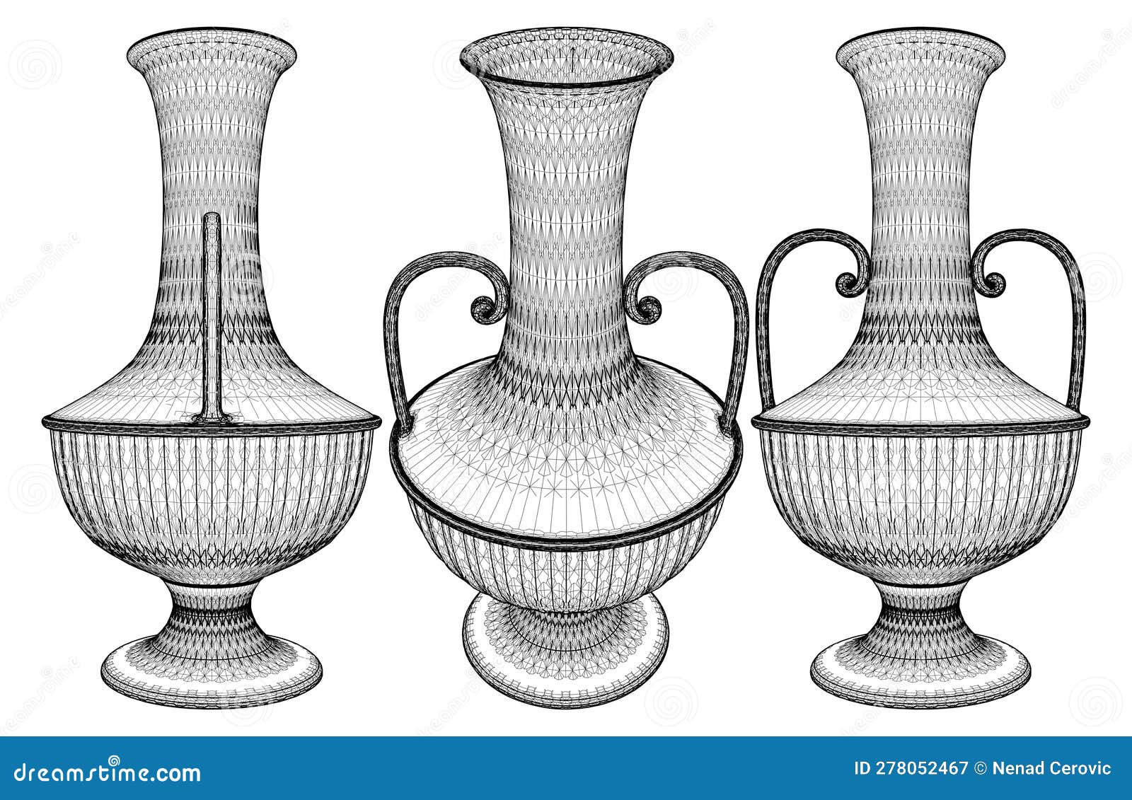 Amphora Vector Amphoric Ancient Greek Vases And Symbols Of Antiquity ...