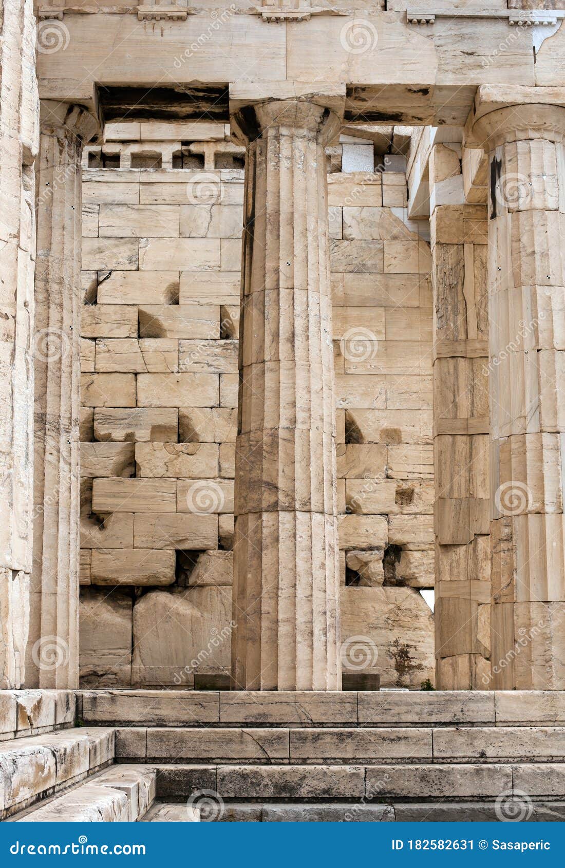 Antique Greek Temple Column Stock Image - Image of detail, tourism ...