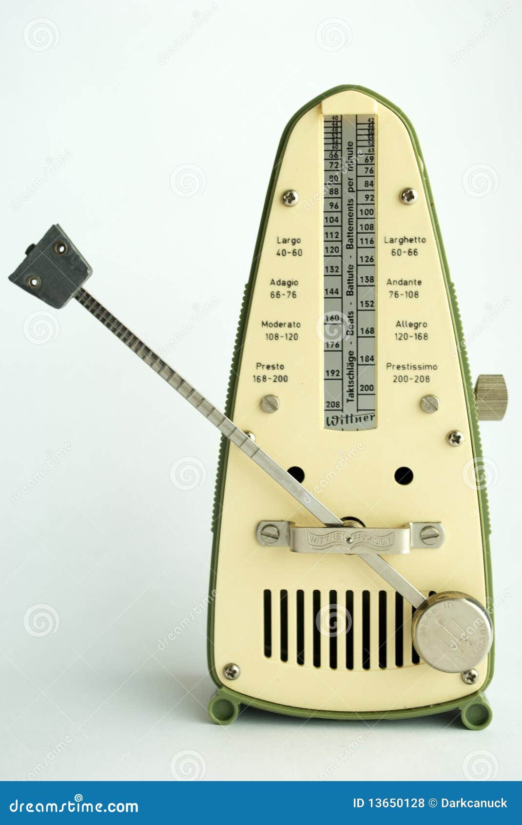 Antique Green and Yellow Metronome Stock Photo - Image of green, yellow ...