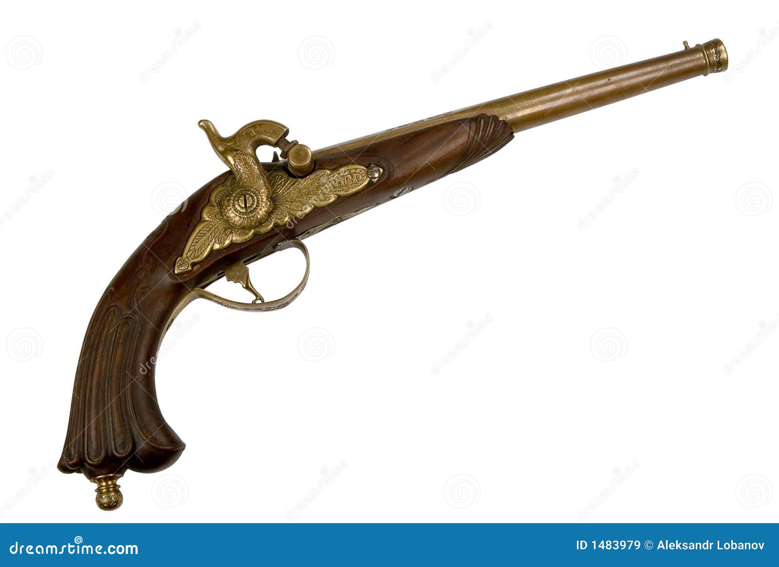 Two Antique Revolvers. Ancient Weapon. Stock Photo | CartoonDealer.com ...