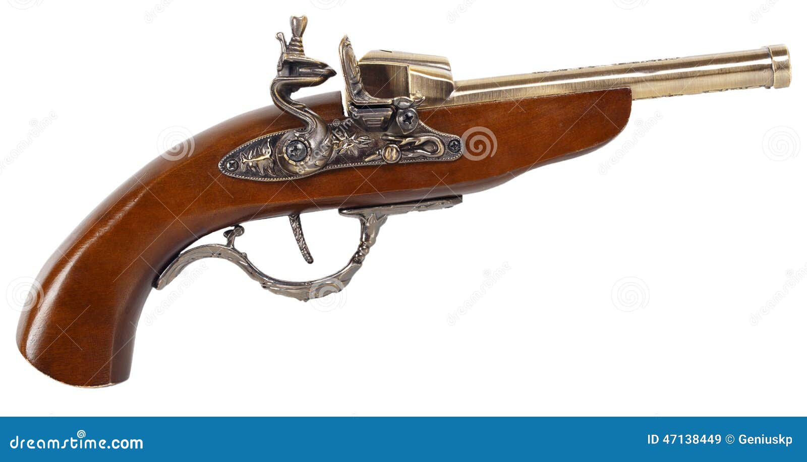 Antique gun stock image. Image of isolated, incrustation - 47138449