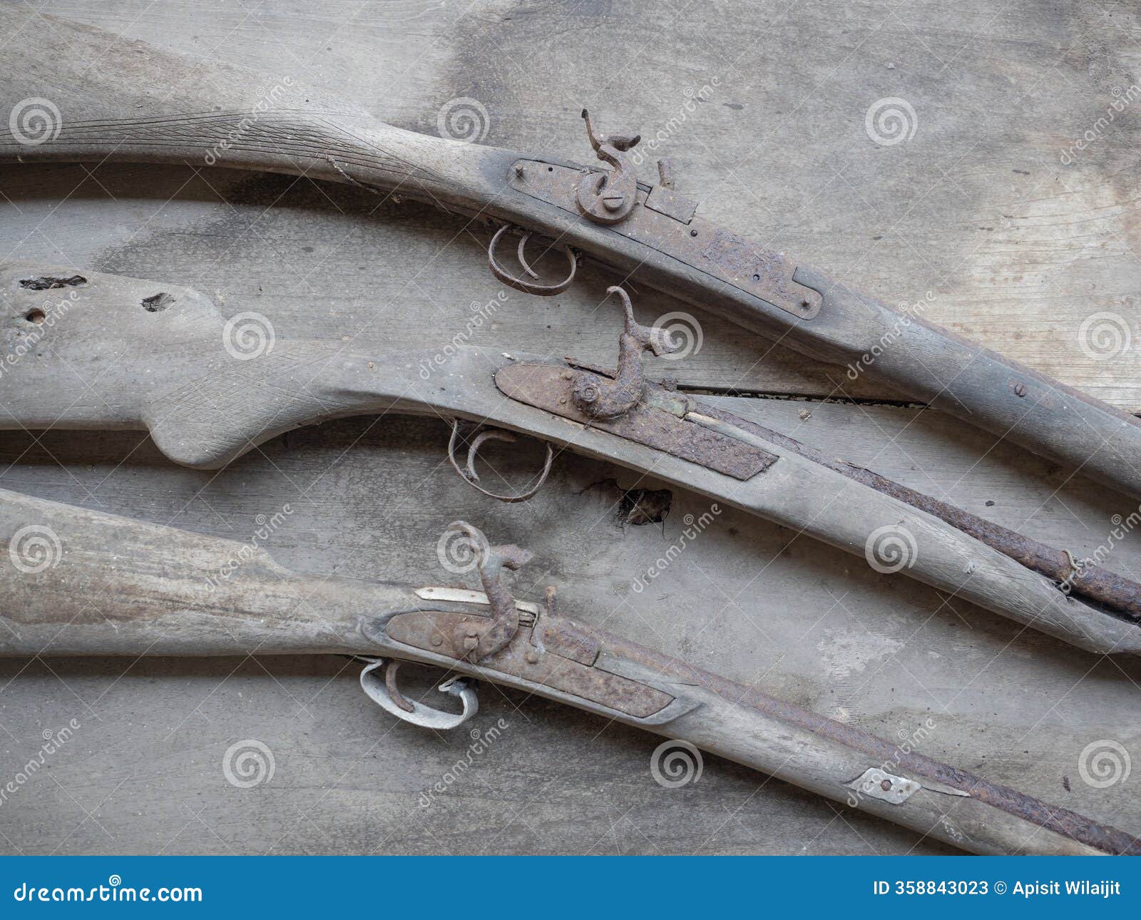 An Antique Gun that Was Made by Hand Stock Image - Image of decorative ...