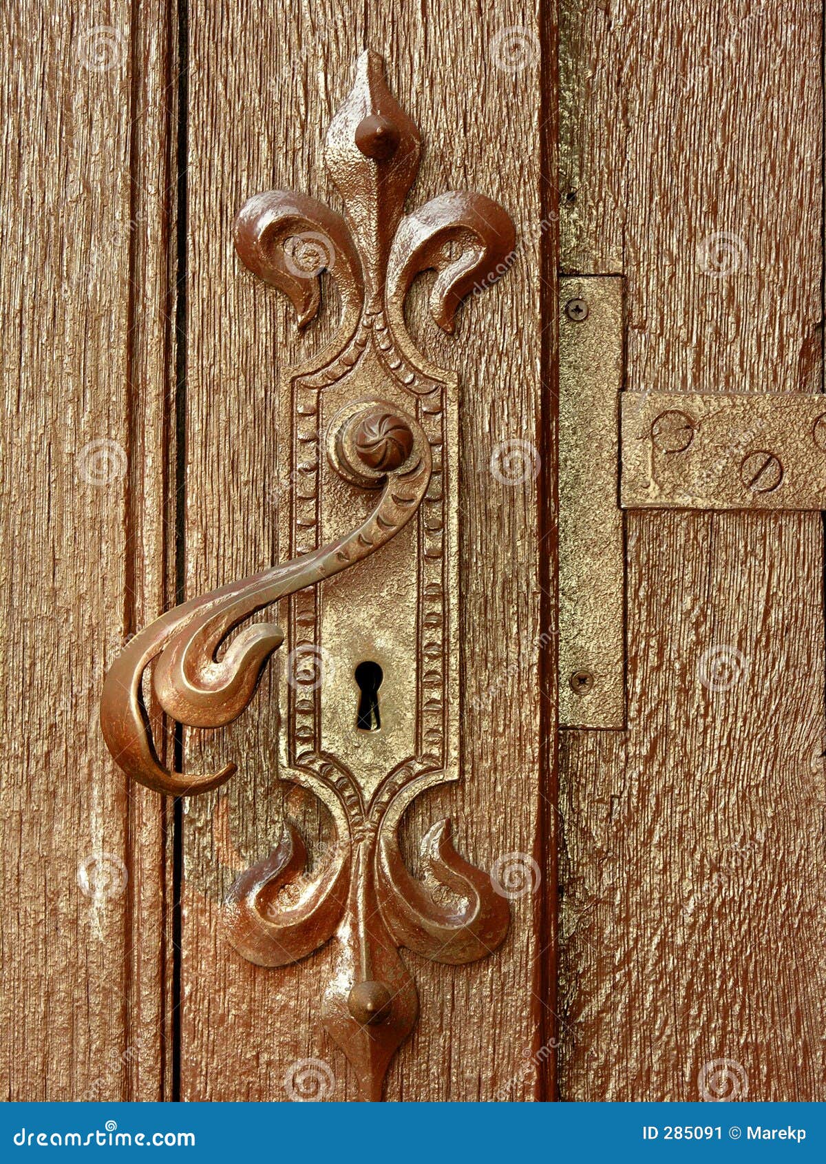 Antique handle stock image. Image of house, padlock, door - 285091