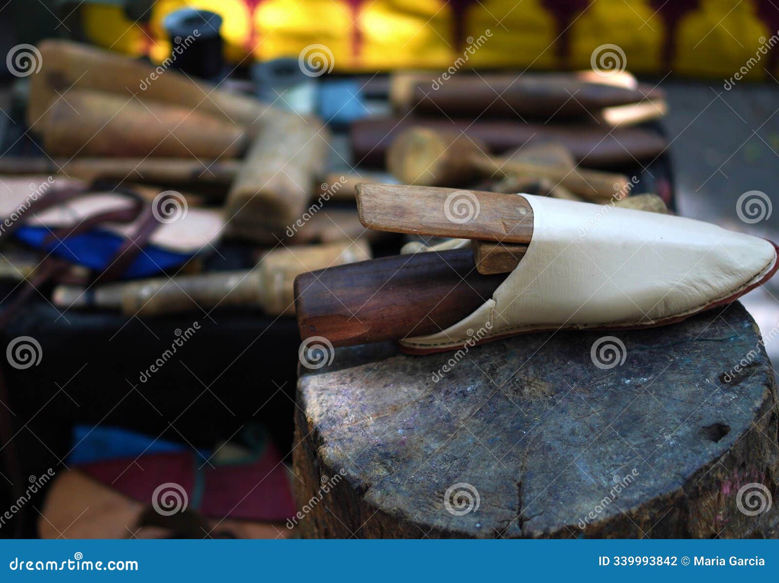 Antique Handmade Shoemaker S Working Material Stock Photo - Image of ...