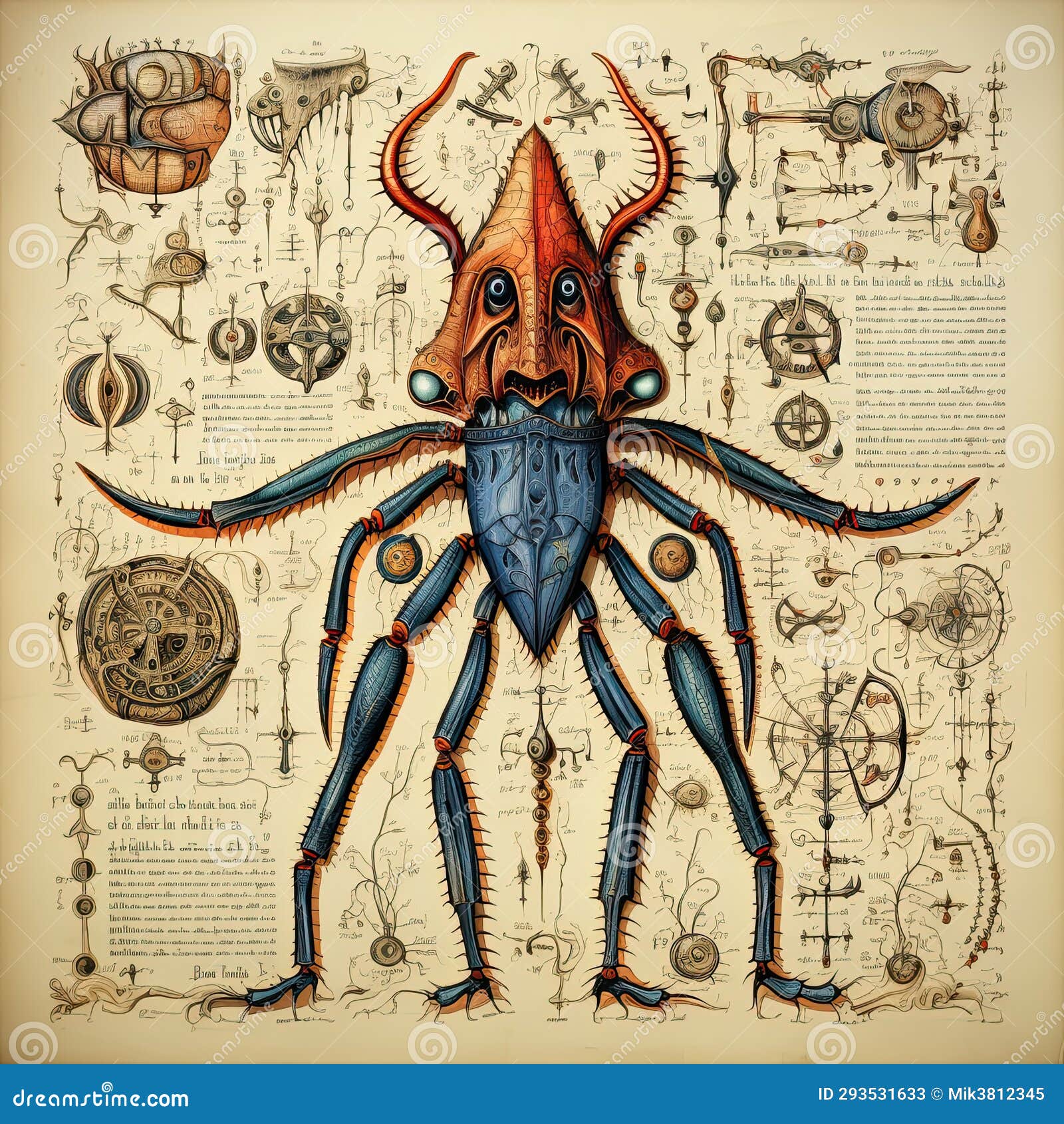 Antique Handwritten Codex Illustration. | CartoonDealer.com #293531734