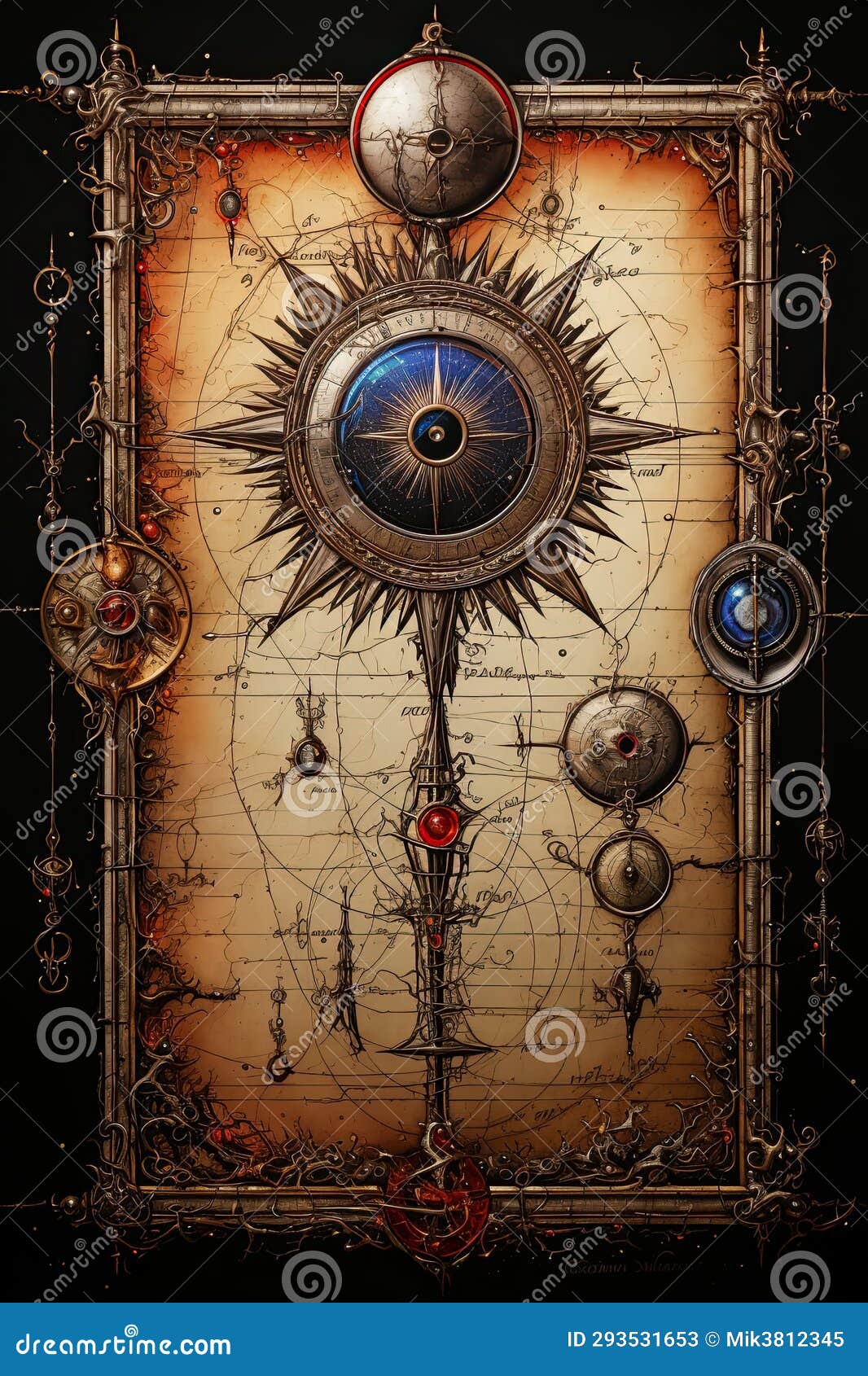 Antique Handwritten Codex Illustration. Stock Illustration ...