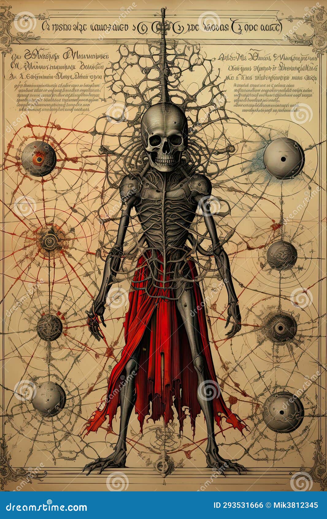 Antique Handwritten Codex Illustration. Royalty-Free Cartoon ...