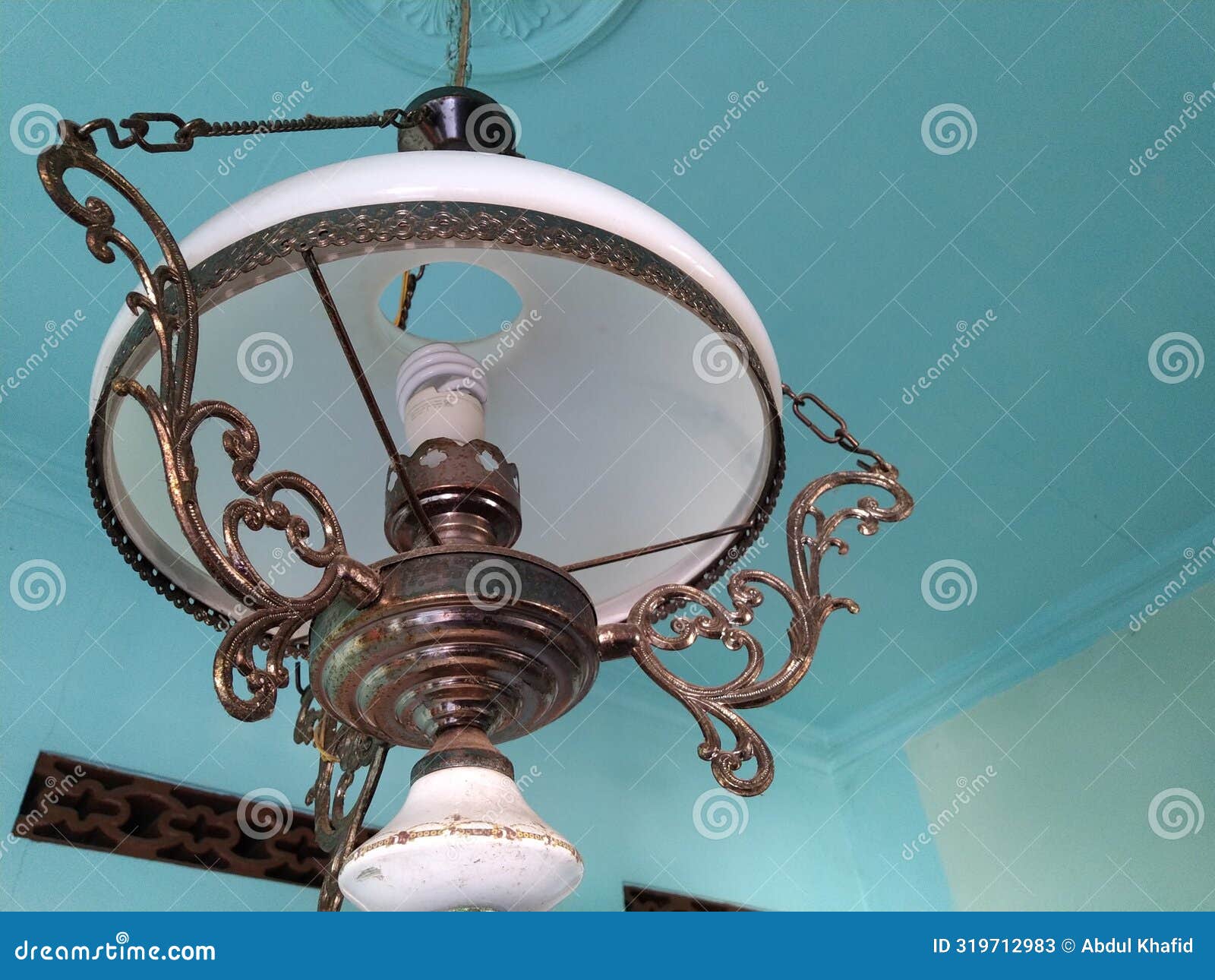 Antique Hanging Lamp stock image. Image of illuminated - 319712983