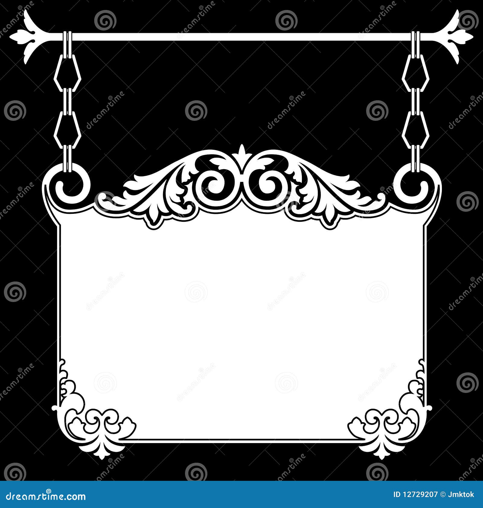 Antique Hanging Sign stock illustration. Illustration of district ...
