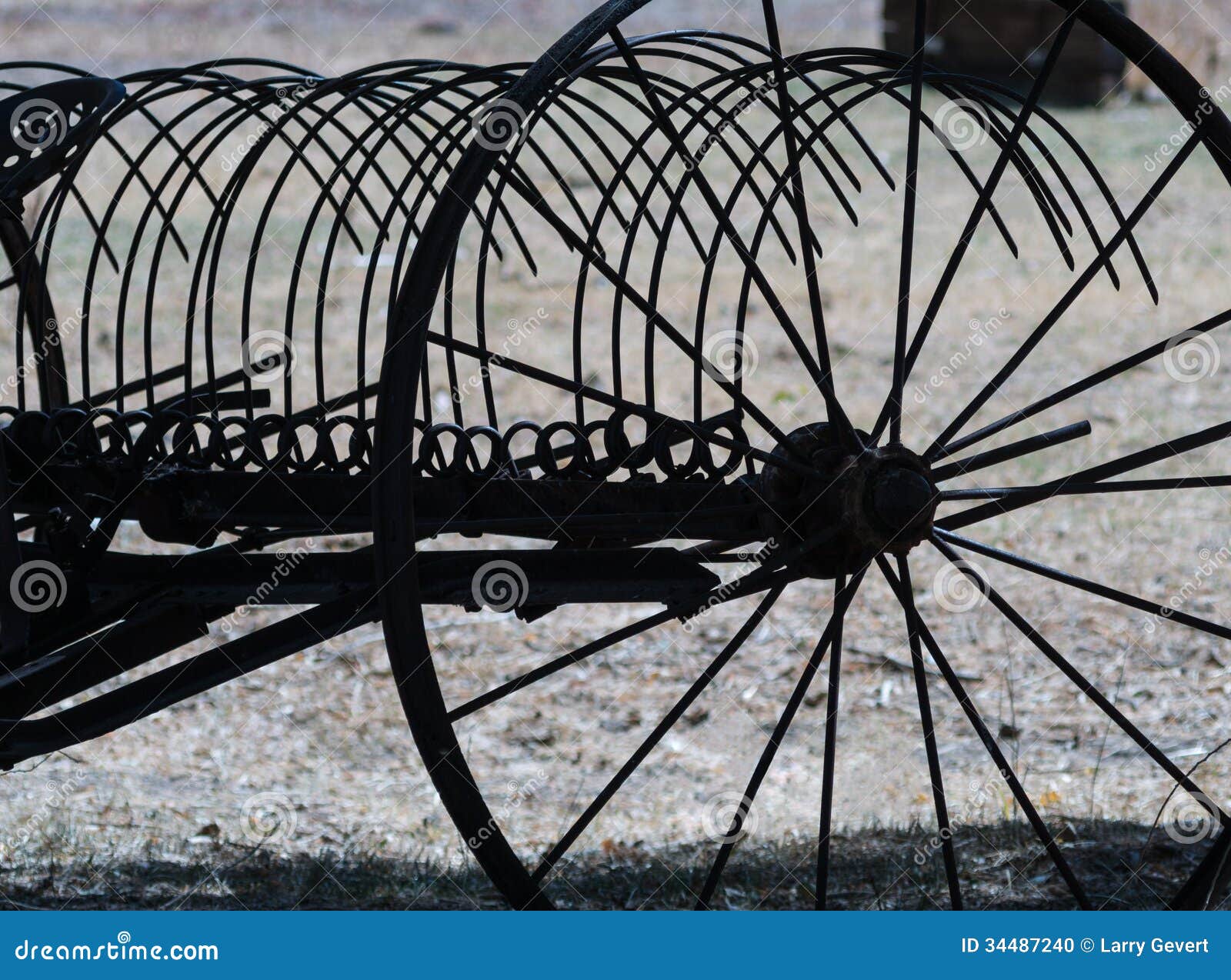 Antique hay rake stock photo. Image of agriculture, grunge - 34487240