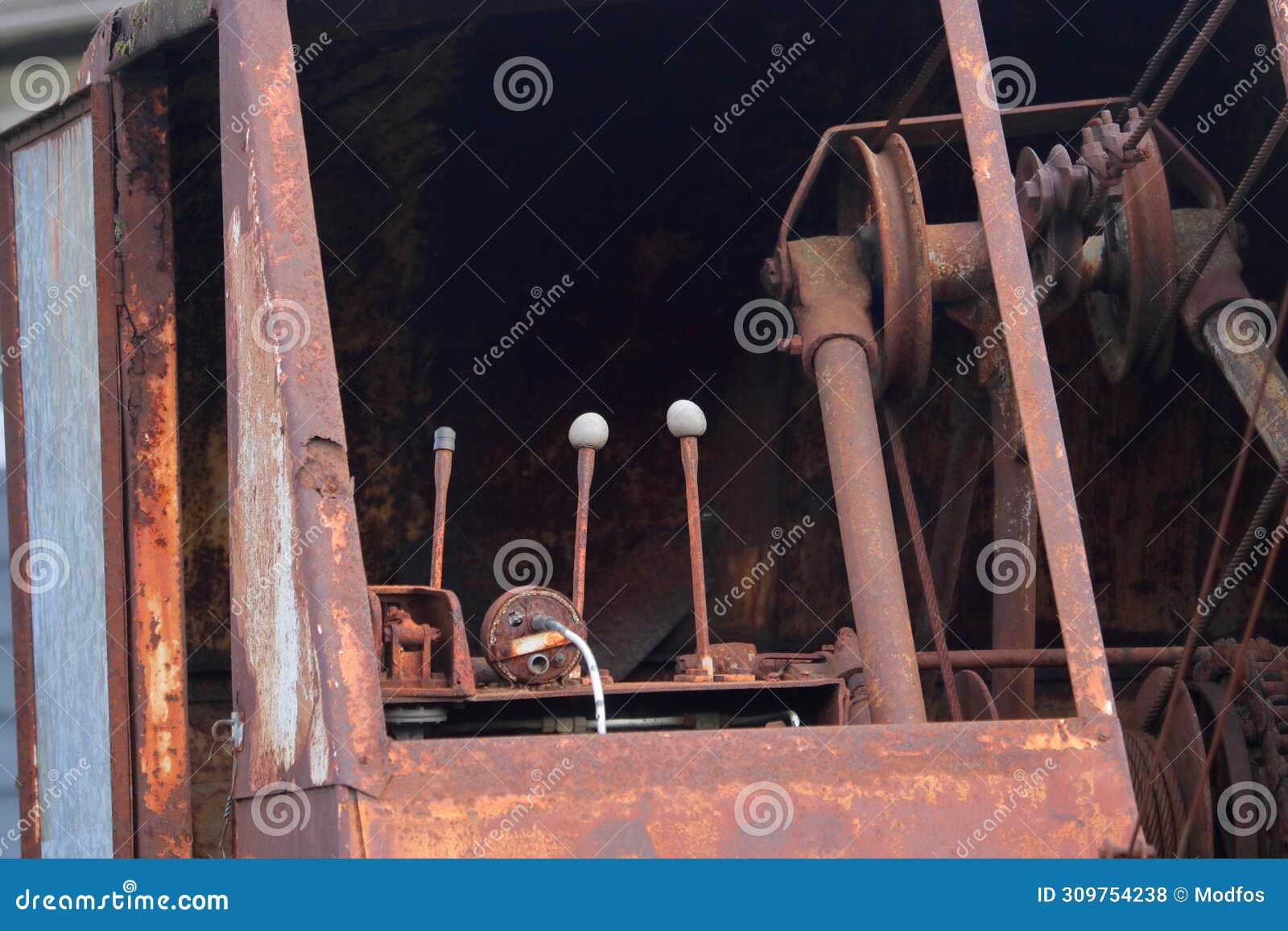 Antique Heavy Machinery and Controls Stock Photo - Image of control ...