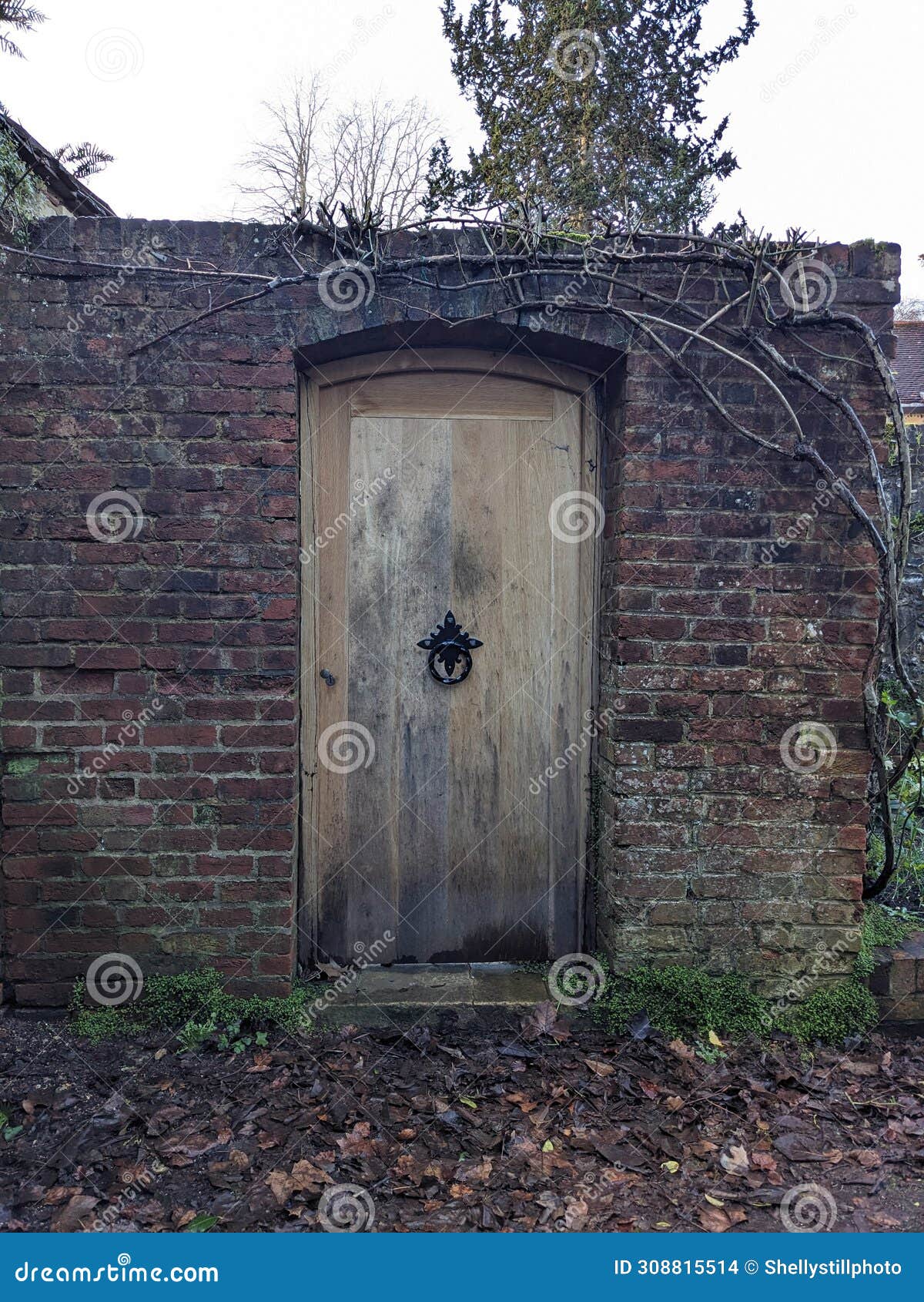 Antique Historic Secret Door in a Stone Wall Stock Photo - Image of ...