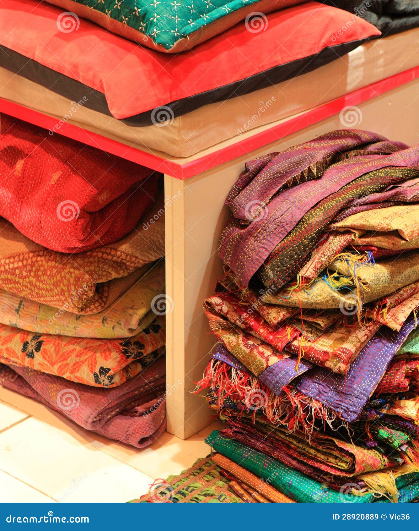 Antique Home-ware and Textile Store Stock Image - Image of cloth, gold ...