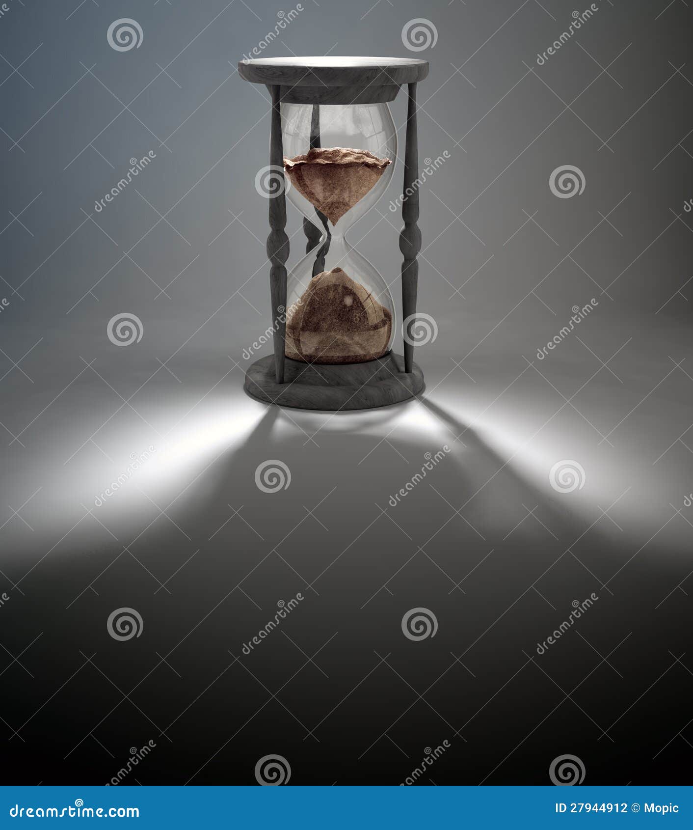 Antique Hourglass, Sandclock With Pouring Gold Sand To Measure Time ...