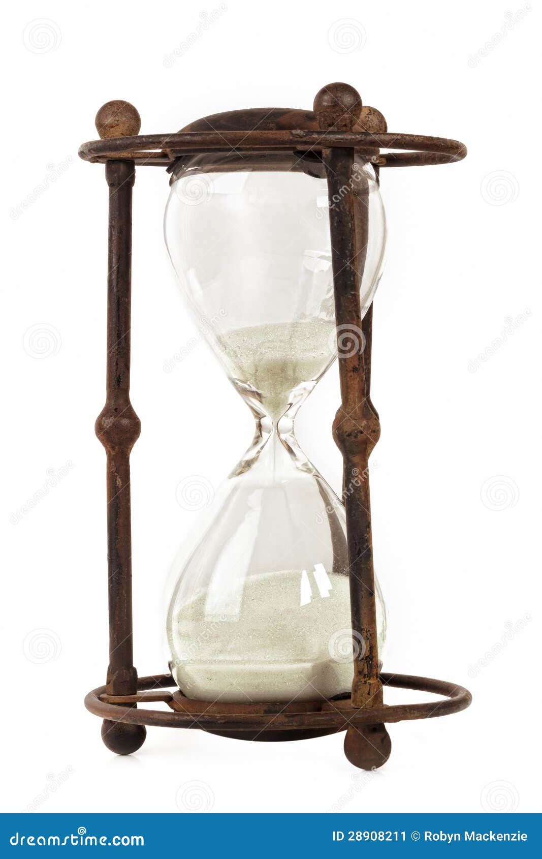 Antique Hourglass Isolated stock image. Image of hour - 28908211