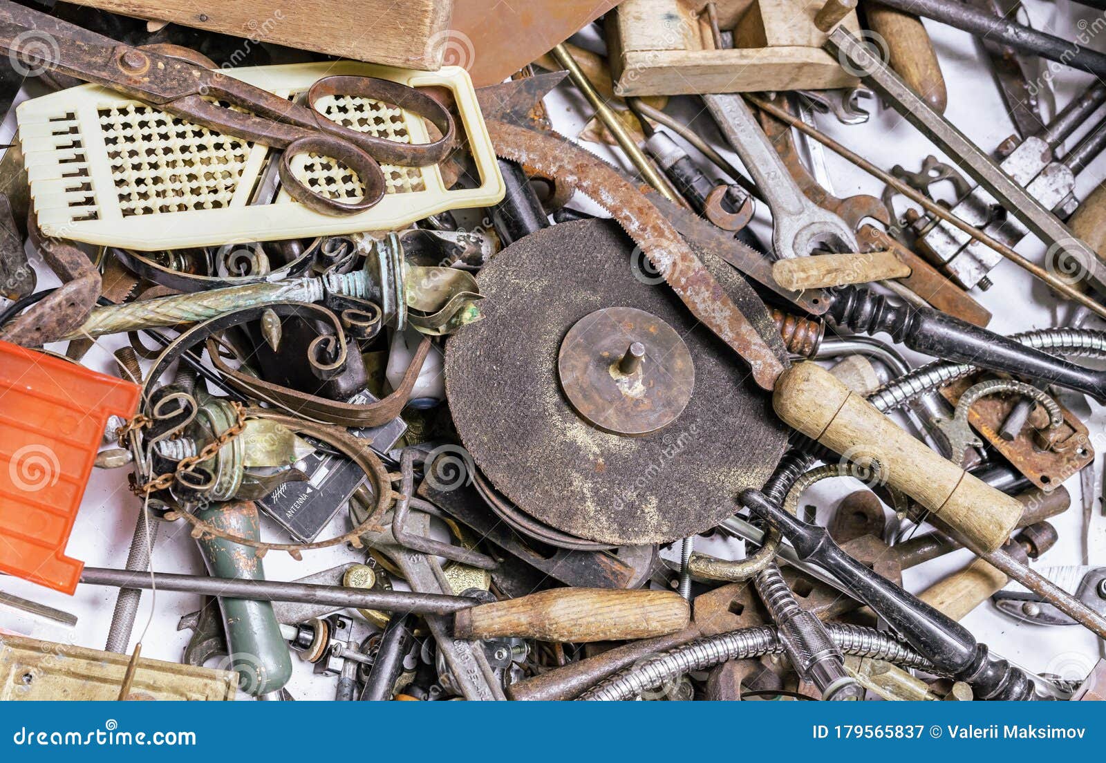 Antique Household Items at a Flea Market Stock Image - Image of bauble ...