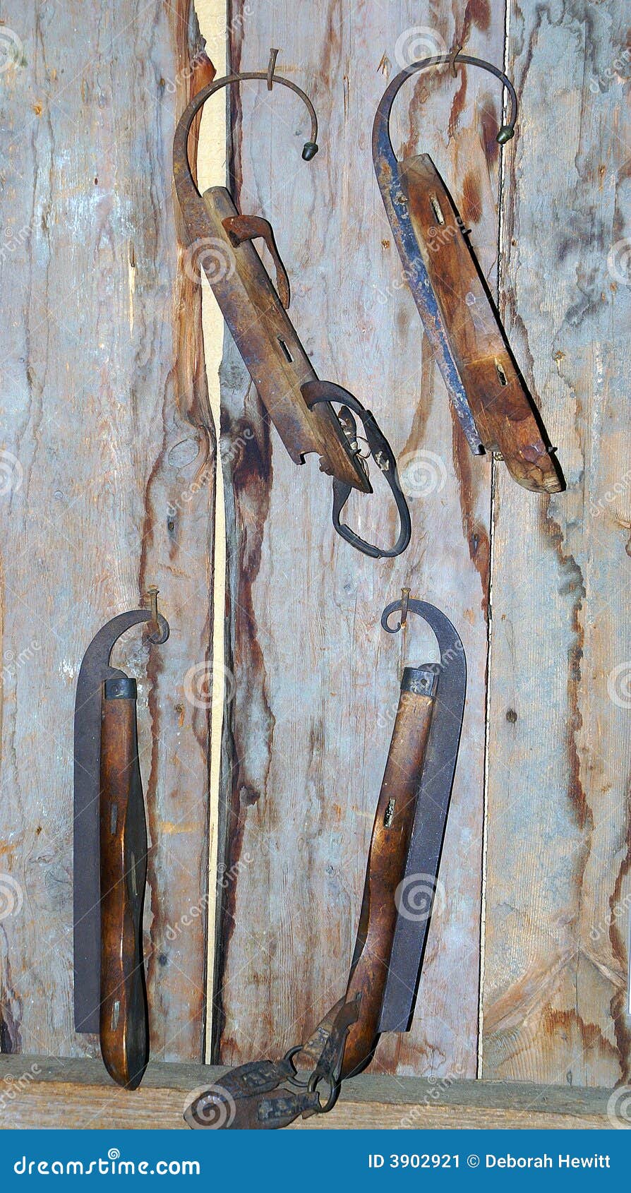 Antique Ice Skates stock image. Image of century, wall - 3902921