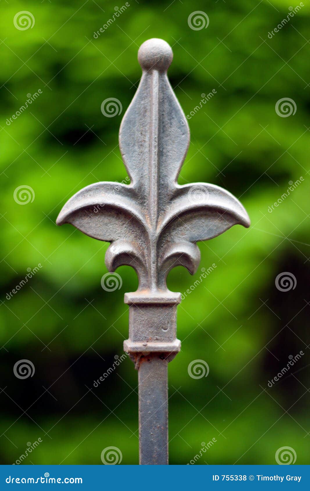 Antique iron fence post stock photo. Image of wrought, steel - 755338