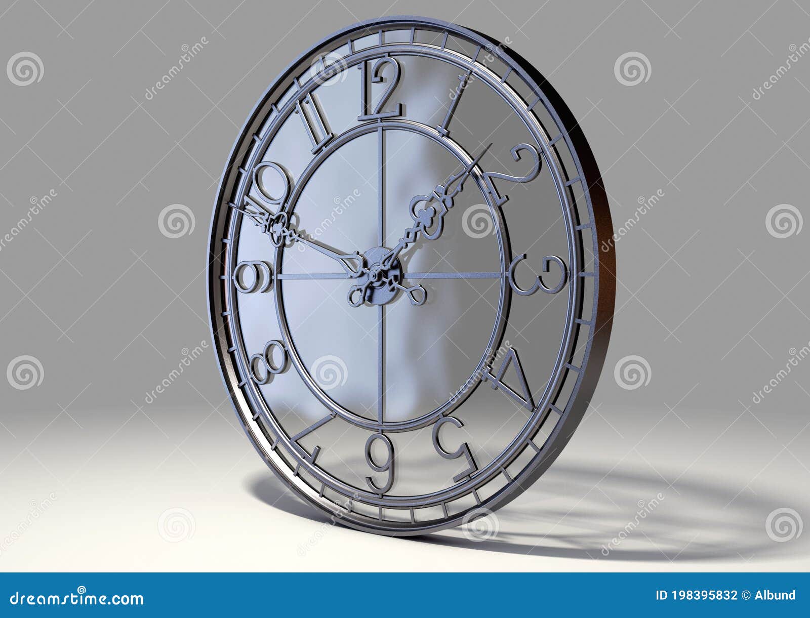 Antique Iron and Glass Clocks Stock Illustration - Illustration of ...