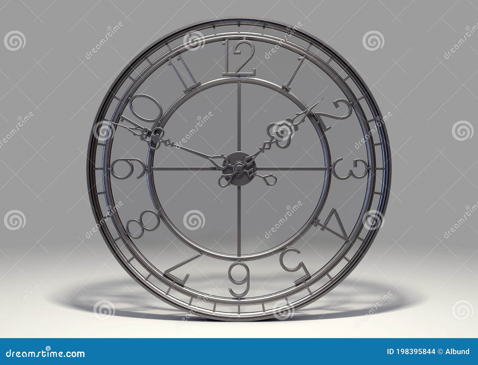 Antique Iron and Glass Clocks Stock Illustration - Illustration of ...