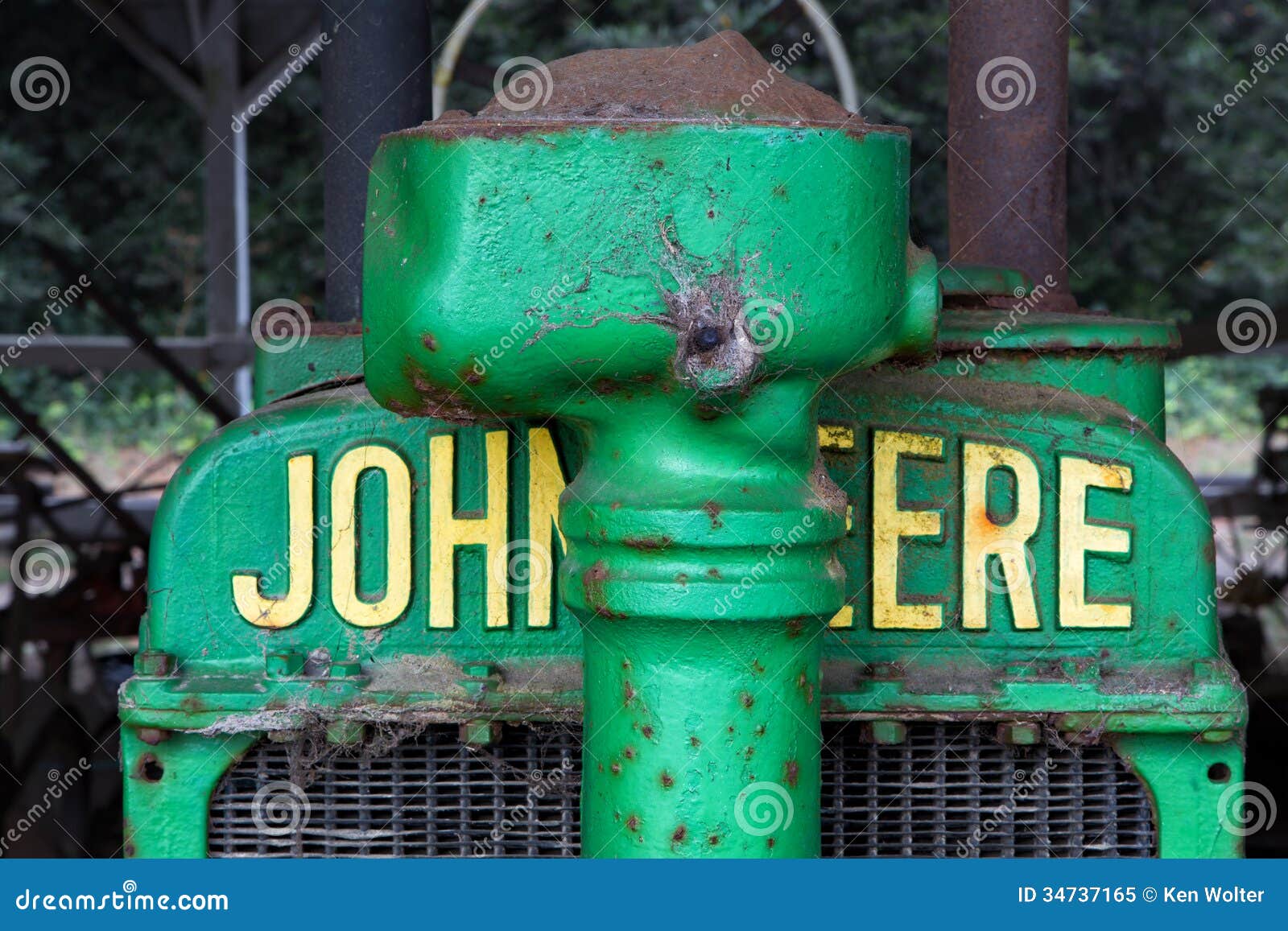 Old Joh Deere Tractor With A Farmhand Loader Editorial Photo ...