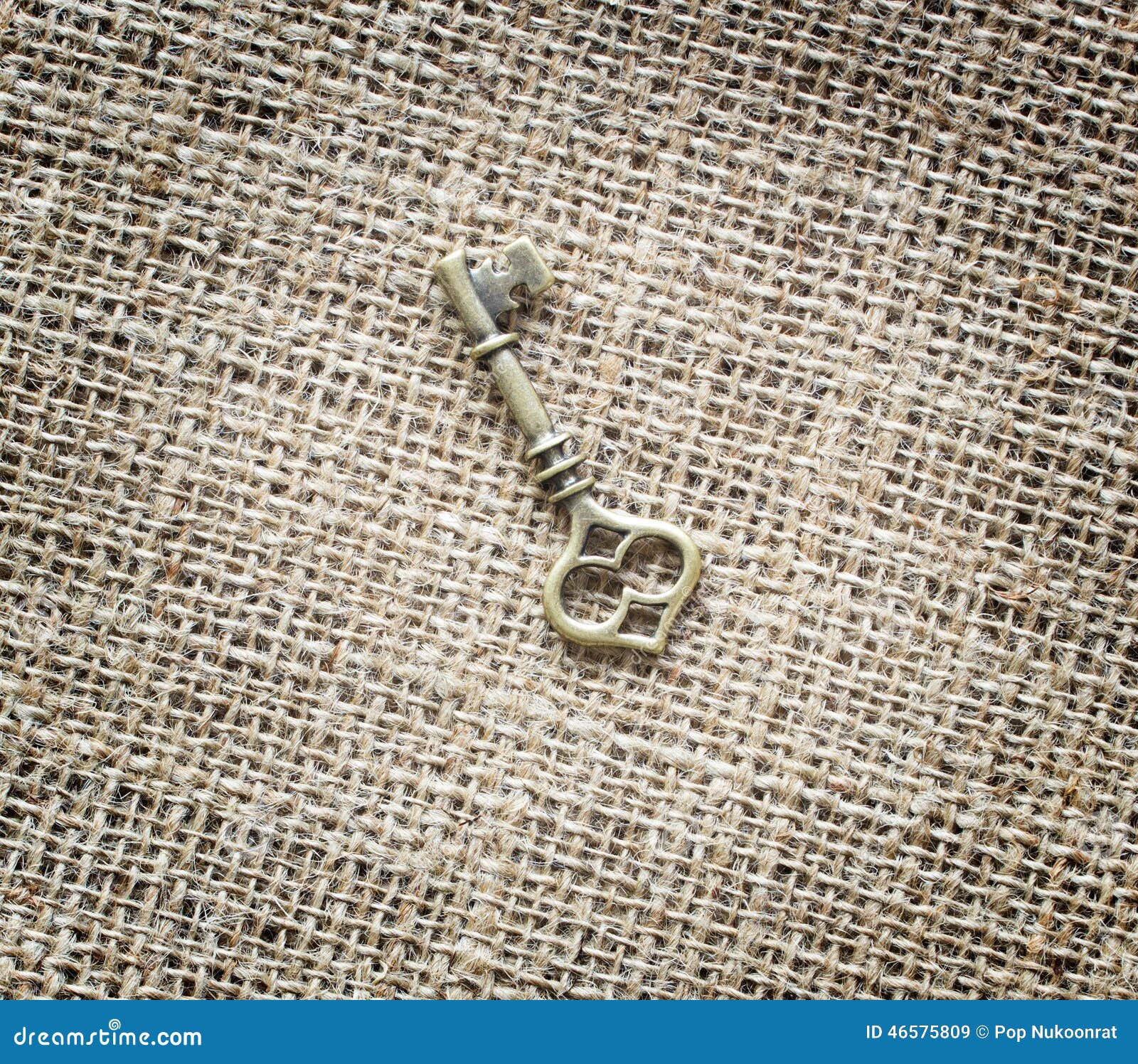 Antique Key on Gunny Background Stock Image - Image of metallic, rusted ...