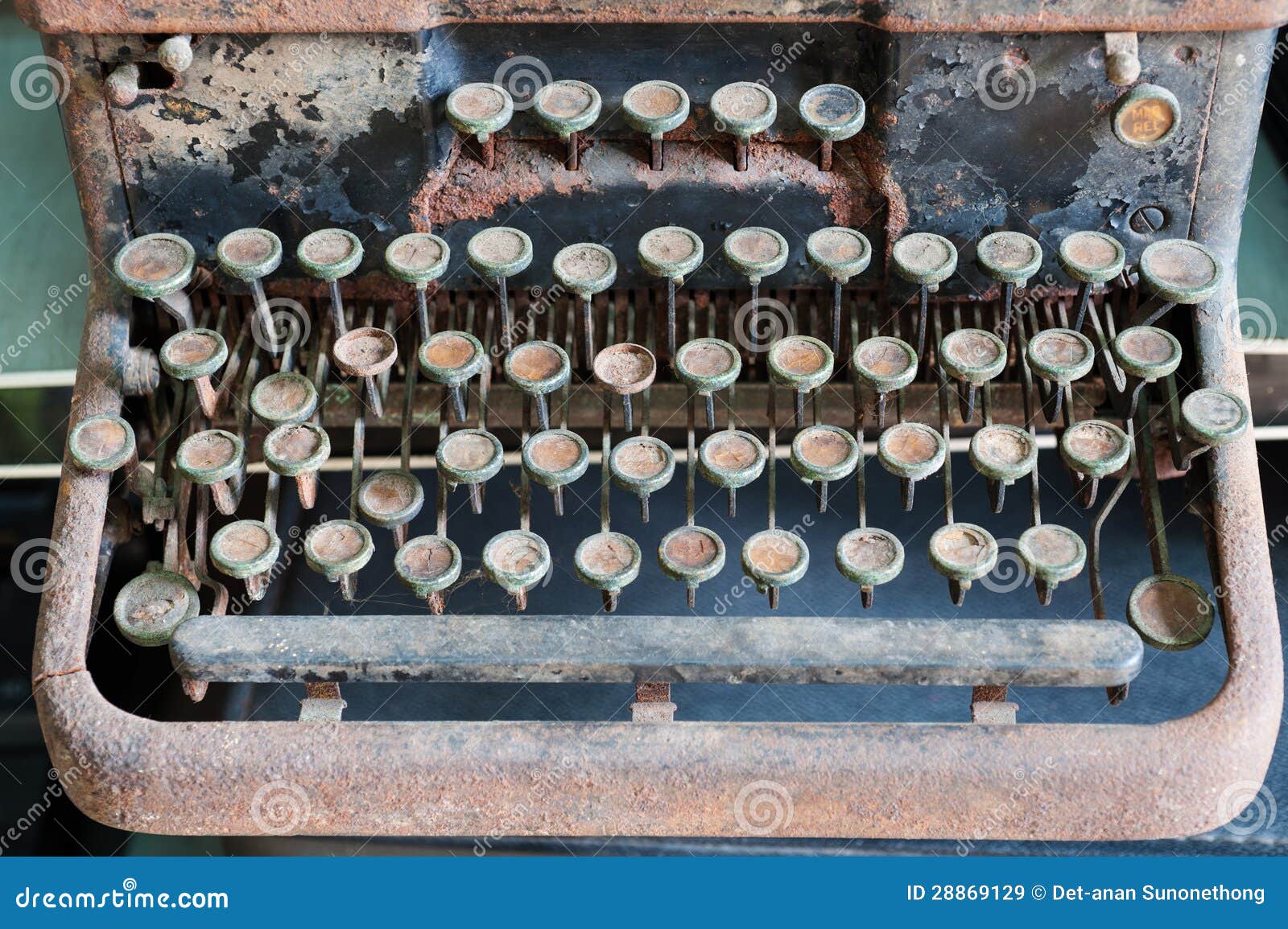 Antique keyboard stock image. Image of metal, silver - 28869129
