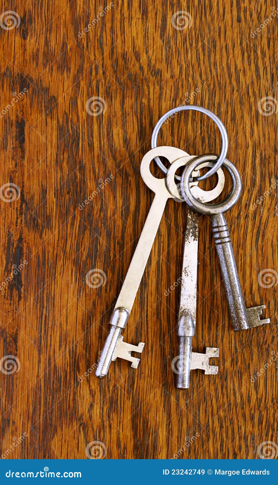 Antique keys on a ring stock image. Image of vertical - 23242749