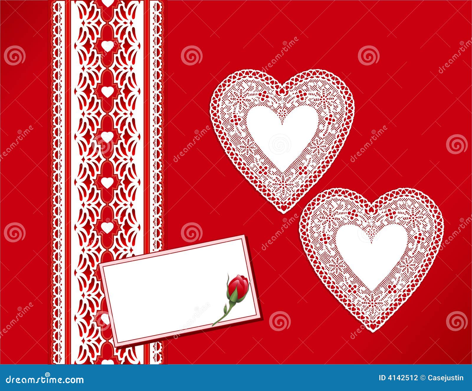 Antique Lace Hearts, Gift Tag Stock Vector - Illustration of doily ...