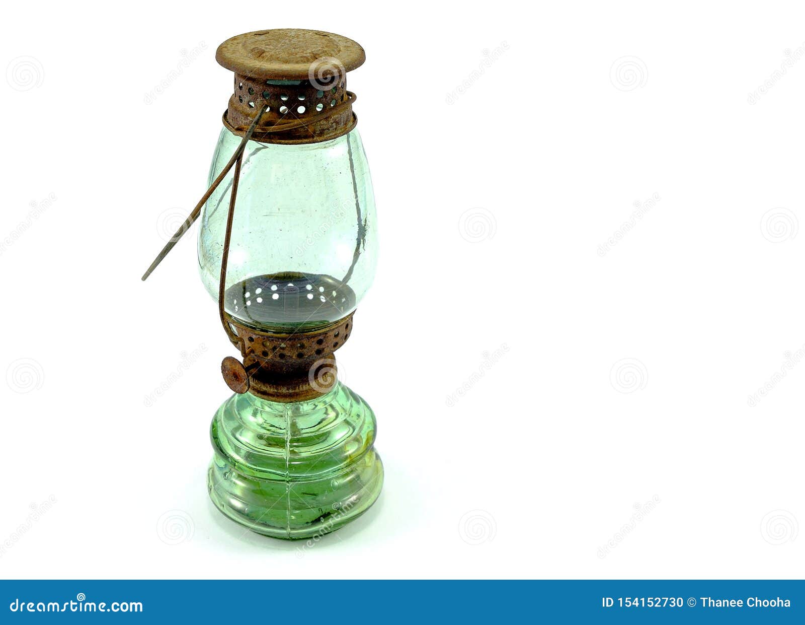 Old, Antique Oil Lamps On Tiles With Concrete Wall Background. Vintage ...