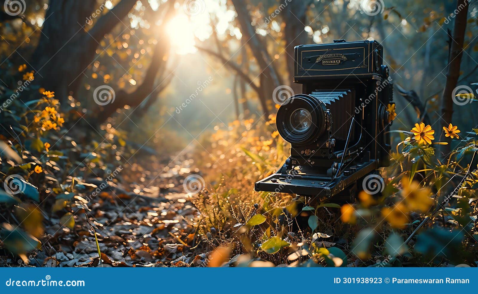 Antique Large-format Camera Stock Illustration - Illustration of table ...
