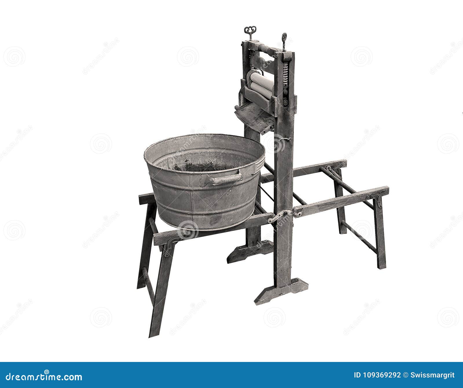 Antique laundry wringer stock photo. Image of detail - 109369292