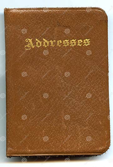 Antique Leather Address Book Stock Image - Image of brown, friends: 3619775