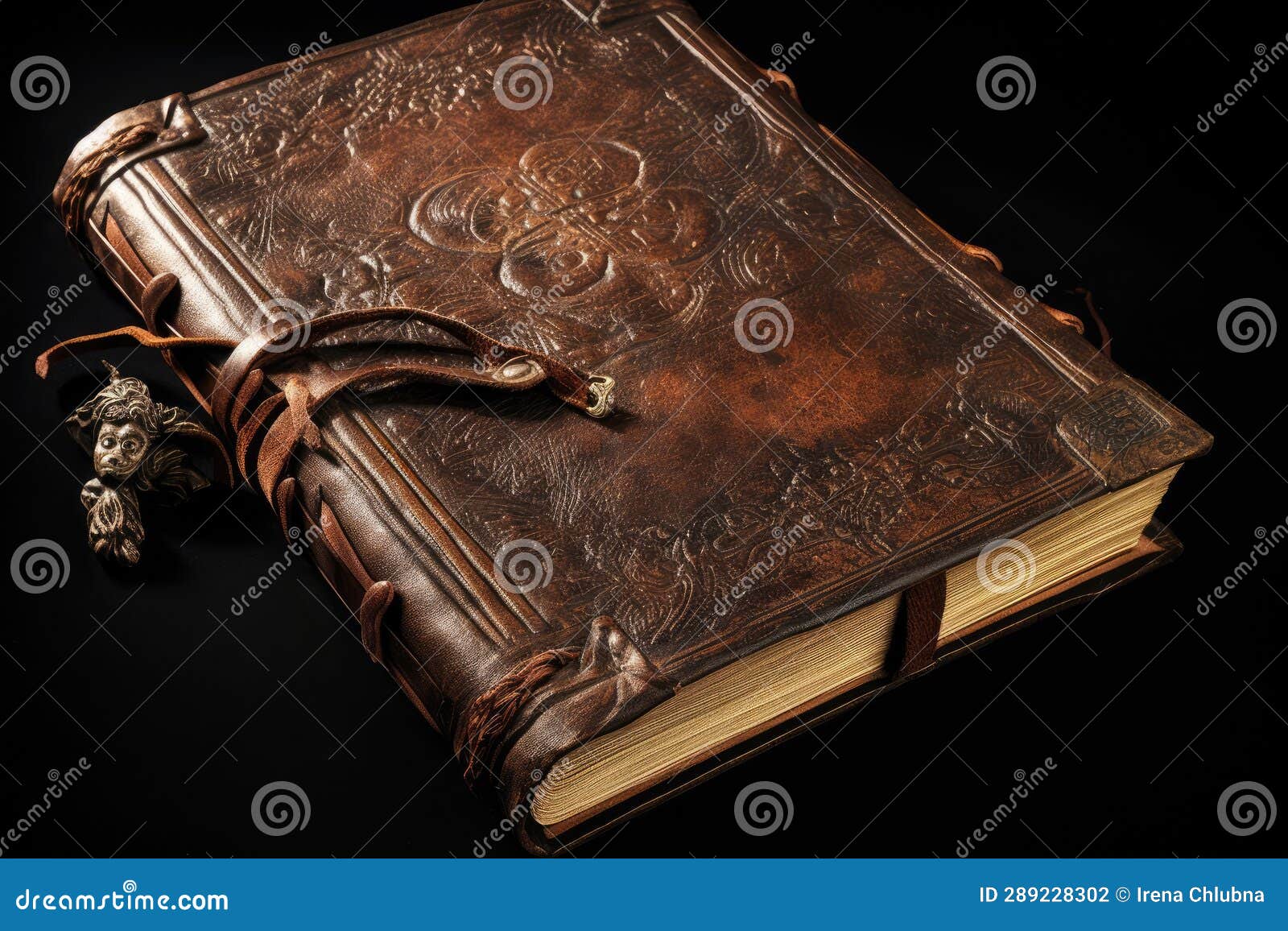 Antique leather book stock illustration. Illustration of design - 289228302