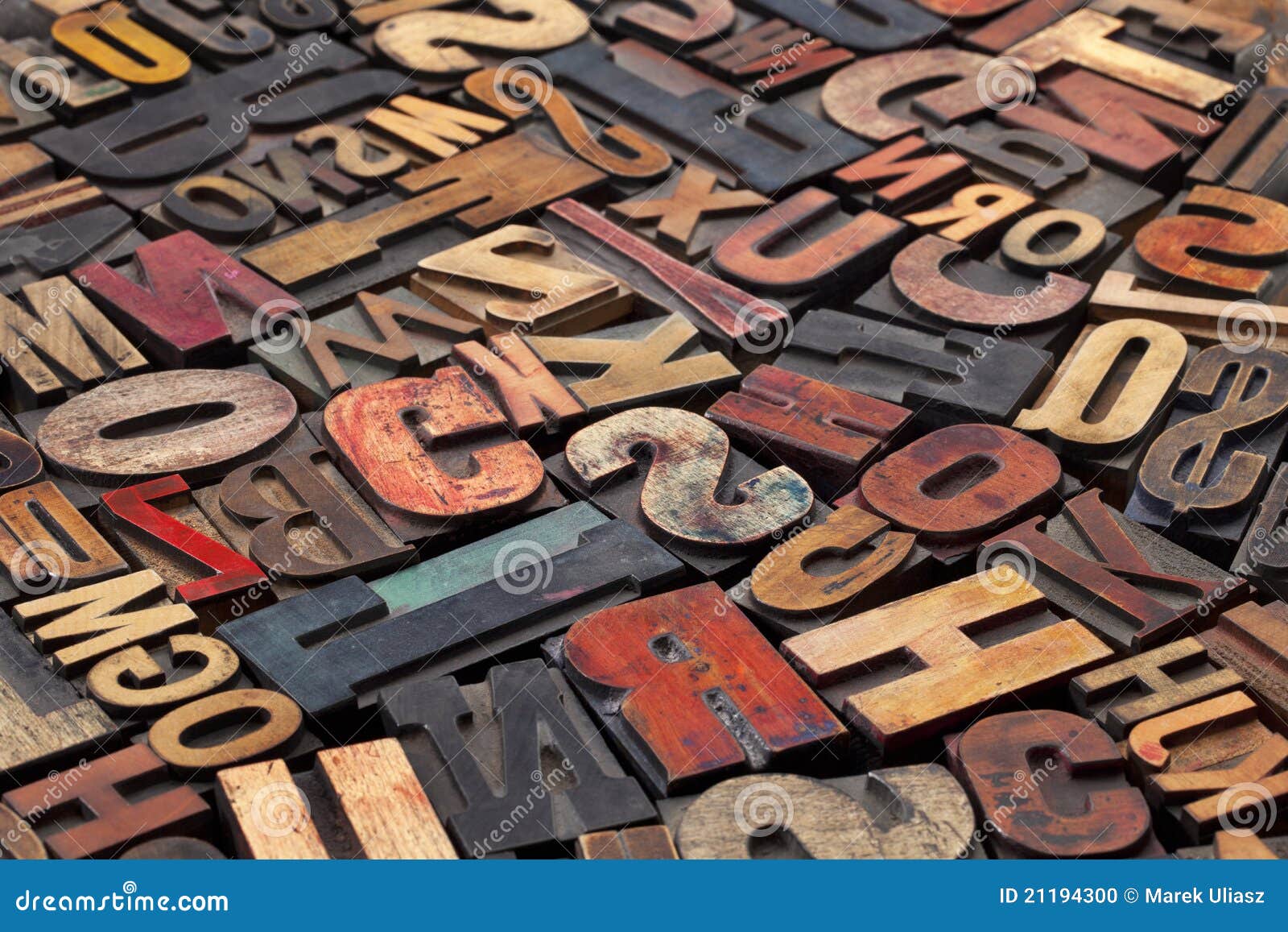 Antique Letterpress Printing Blocks Stock Photo - Image of letter ...