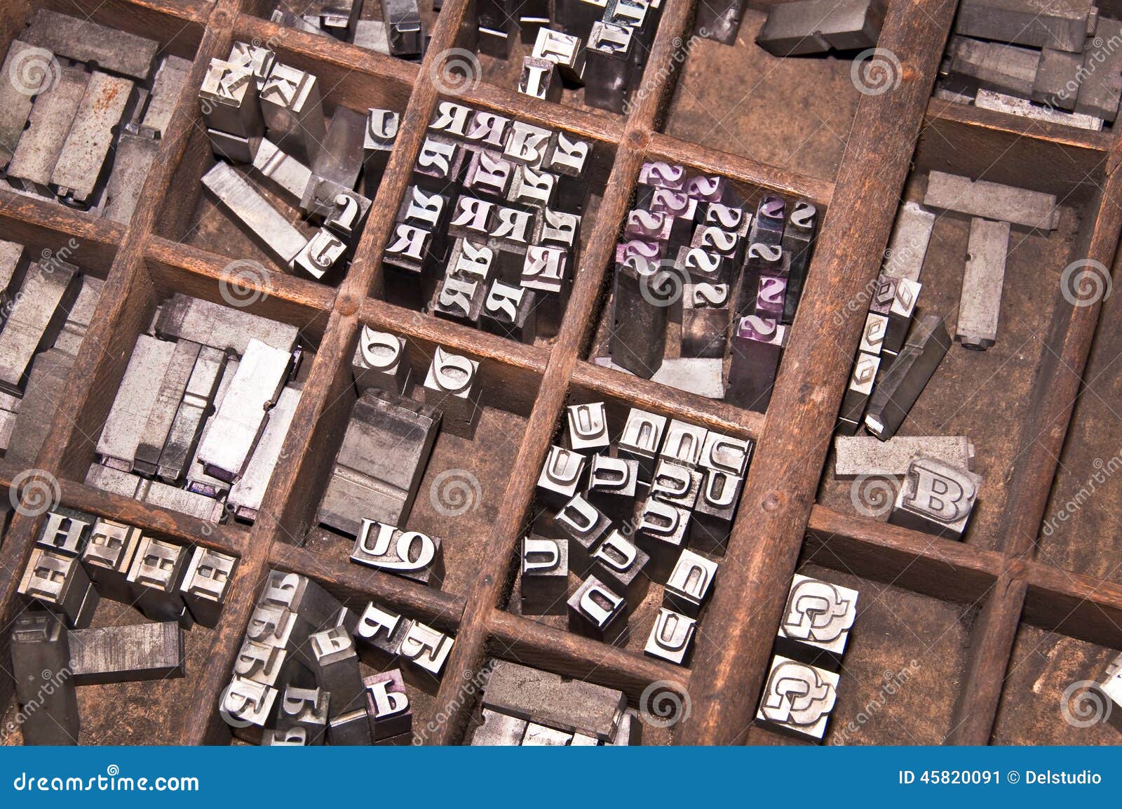 Antique Letterpress Printing Blocks Stock Image - Image of blocks ...