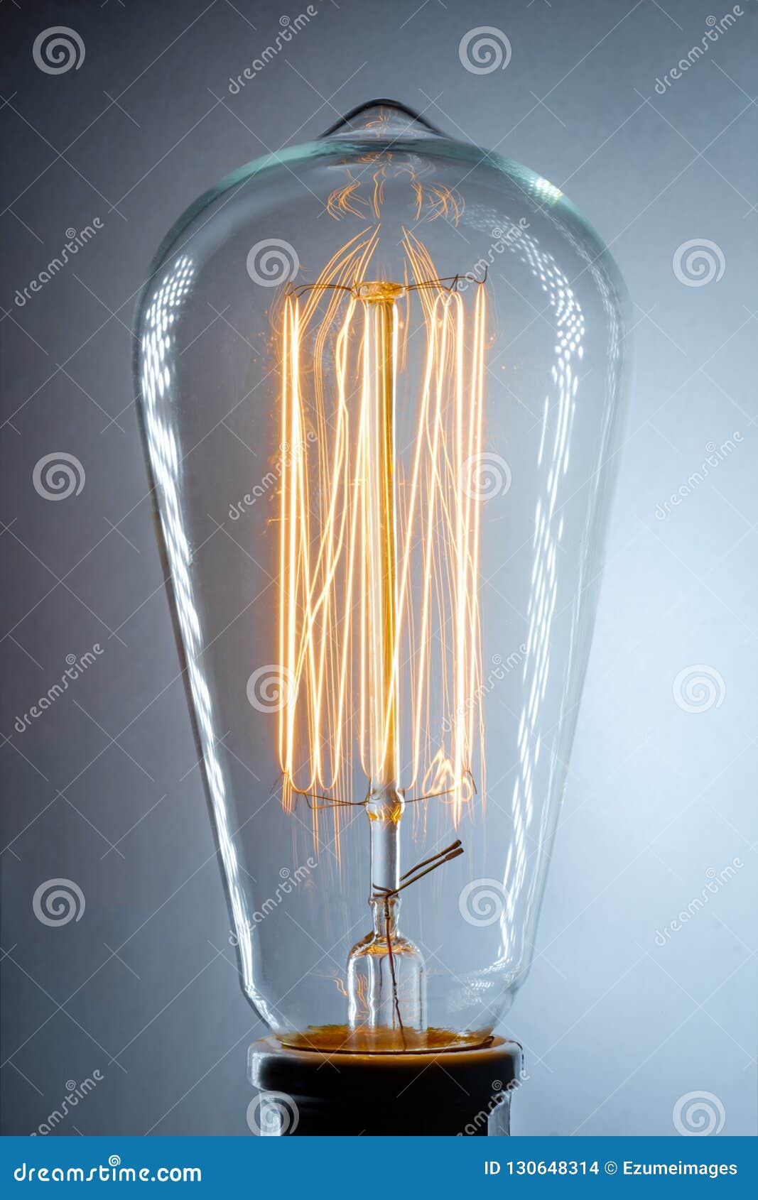 Antique Light Bulb stock photo. Image of array, lightbulb - 130648314