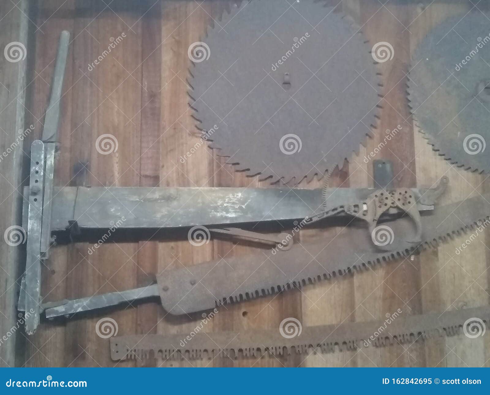 Antique Lumberjack Wood Cutting Tools Stock Image - Image of tools ...